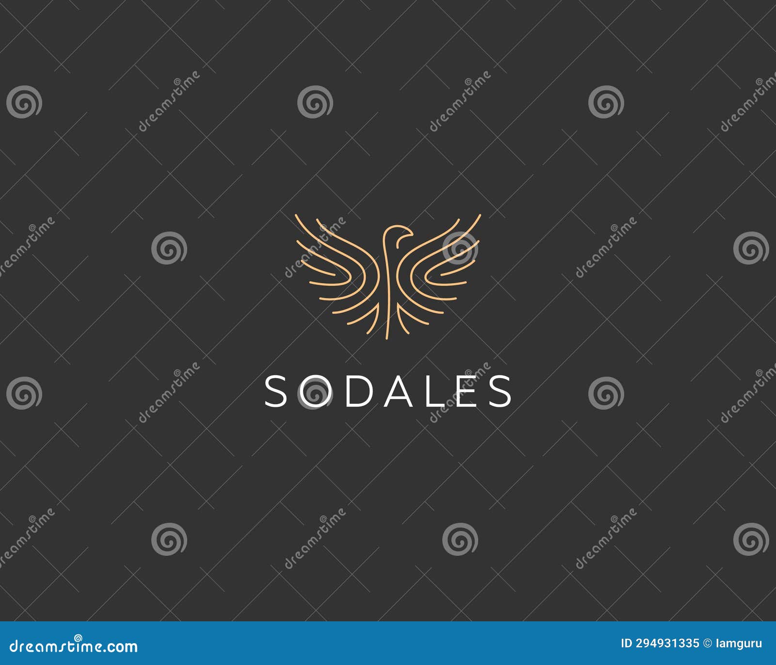 Graceful Phoenix Bird Linear Logo. Creative Freedom Revival Symbol ...