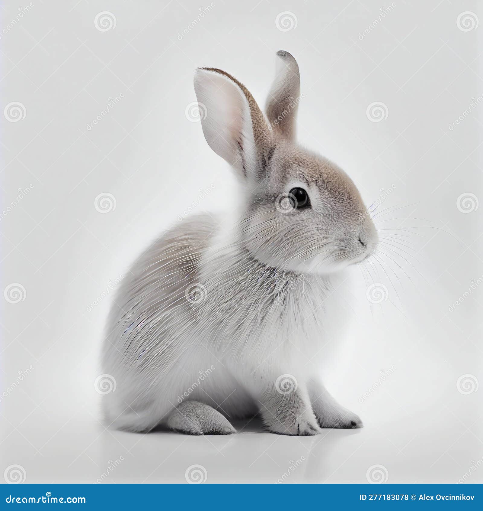 Graceful Rabbit on White Background for Invitations and Posters. Stock ...