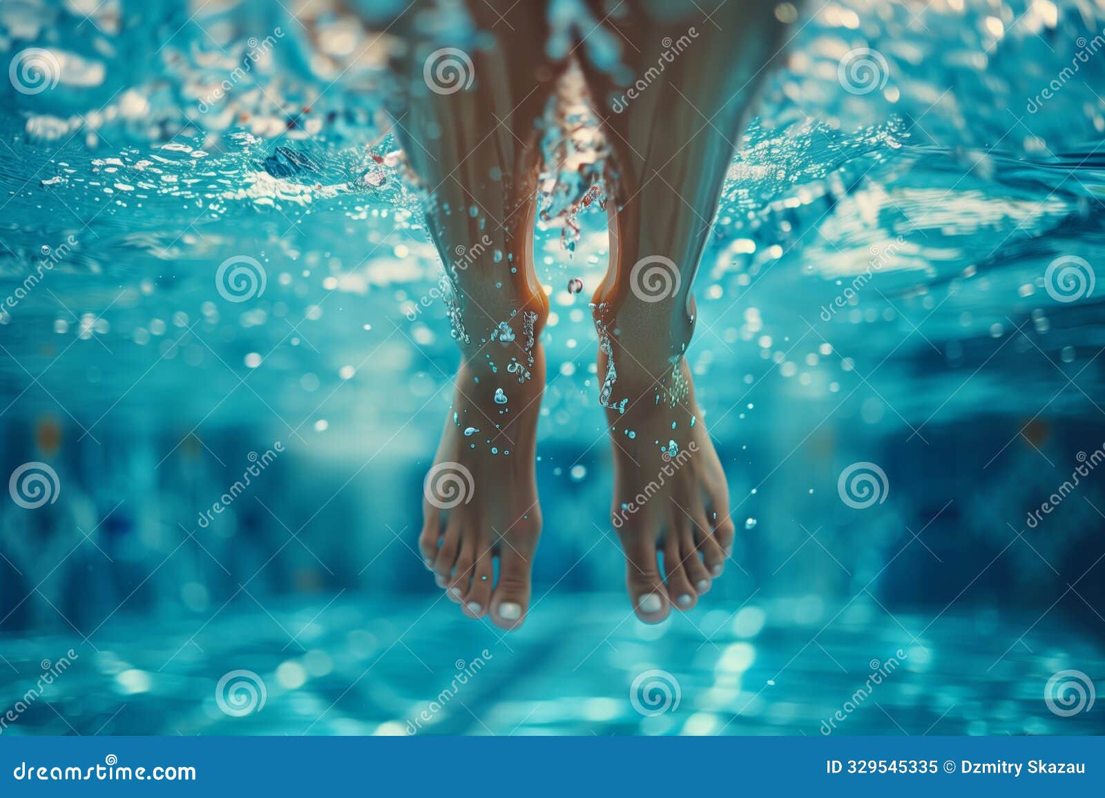 Graceful Synchronized Swimming Training Session in Crystal Clear Water ...