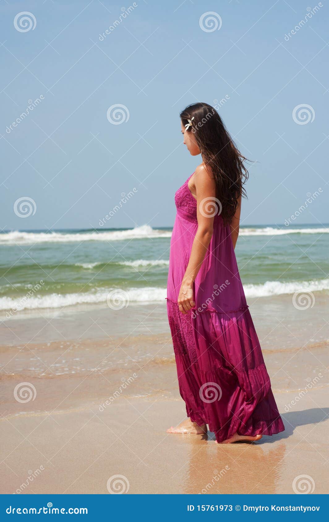 Graceful Woman in Long Dress Stock Image - Image of journey, lovely ...