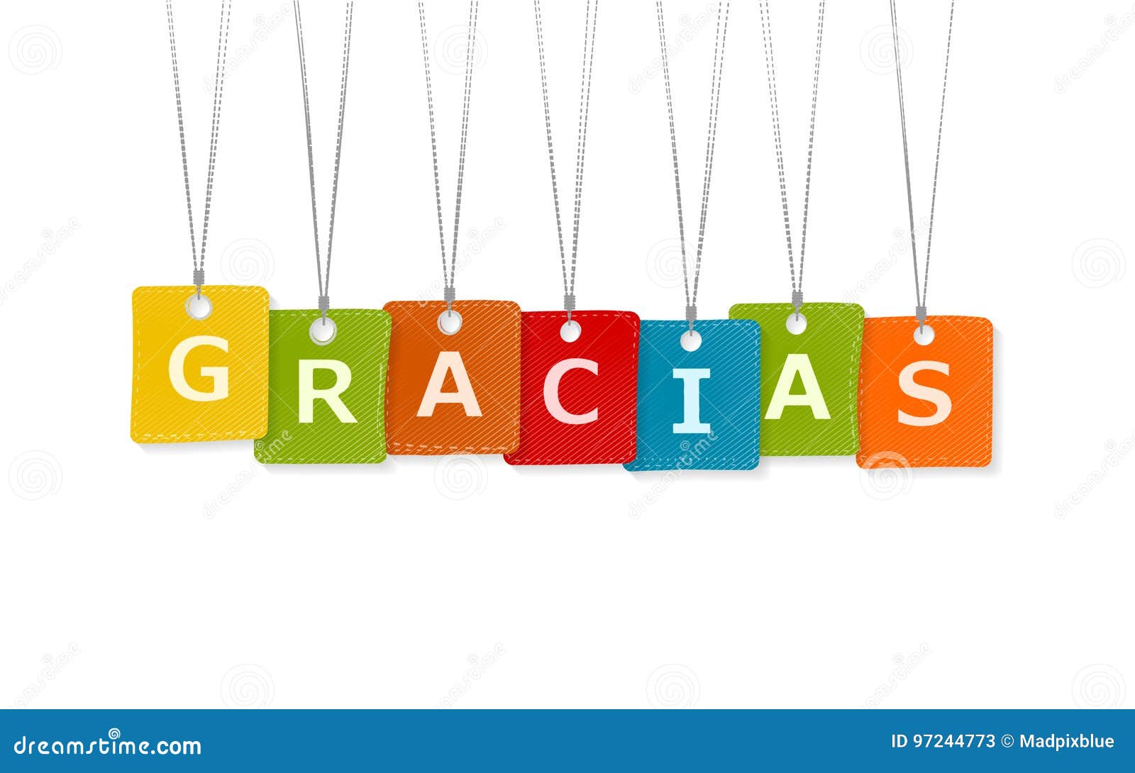 Gracias ilustración del vector. Ilustración de tarjeta - 97244773