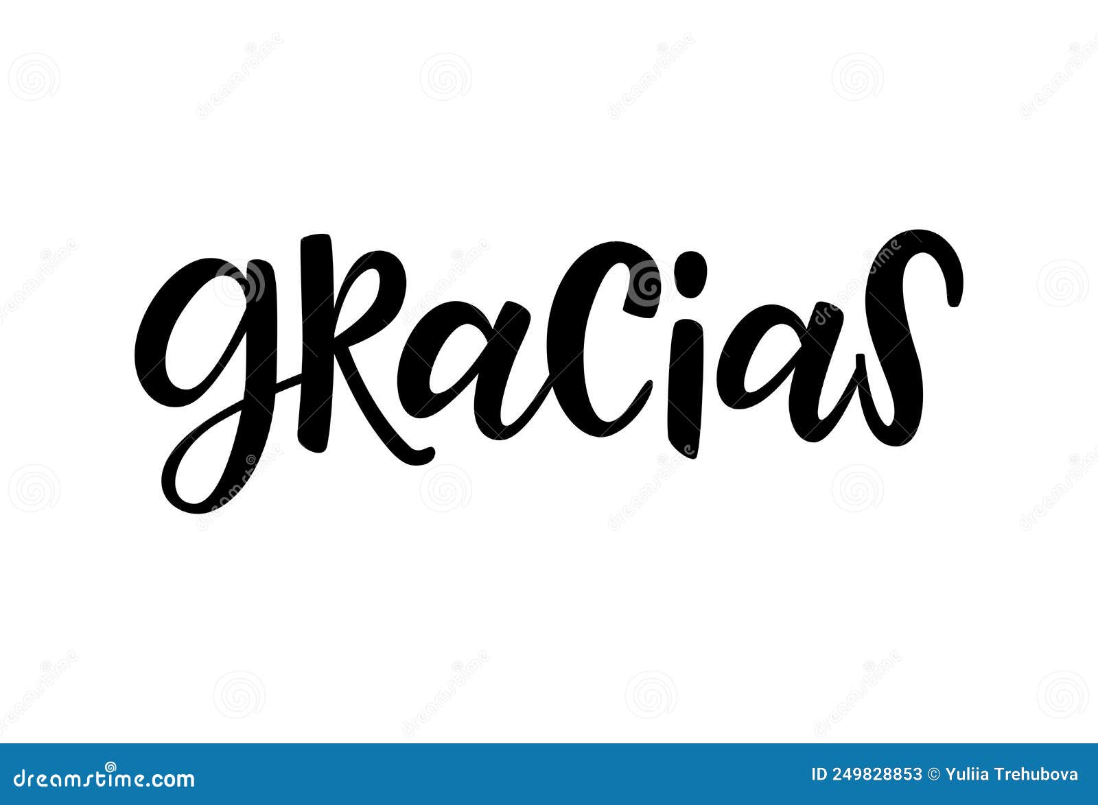 Gracias, Calligraphy. Spanish Translation Of Thank You Phrase. Vector ... Gracias, Calligraphy. Spanish Translation Of Thank You Phrase. Vector ...