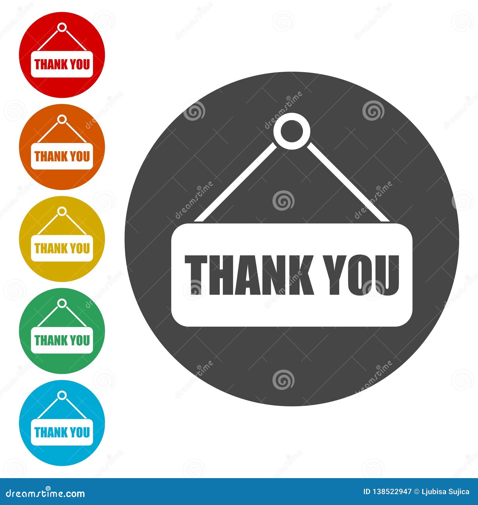Gracias icono ilustración del vector. Ilustración de ornamento - 138522947