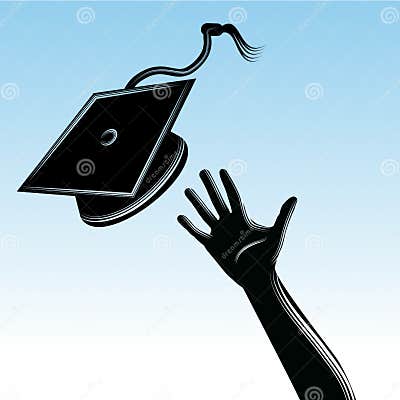 Grad Cap Toss stock vector. Illustration of drawing, scratchboard ...