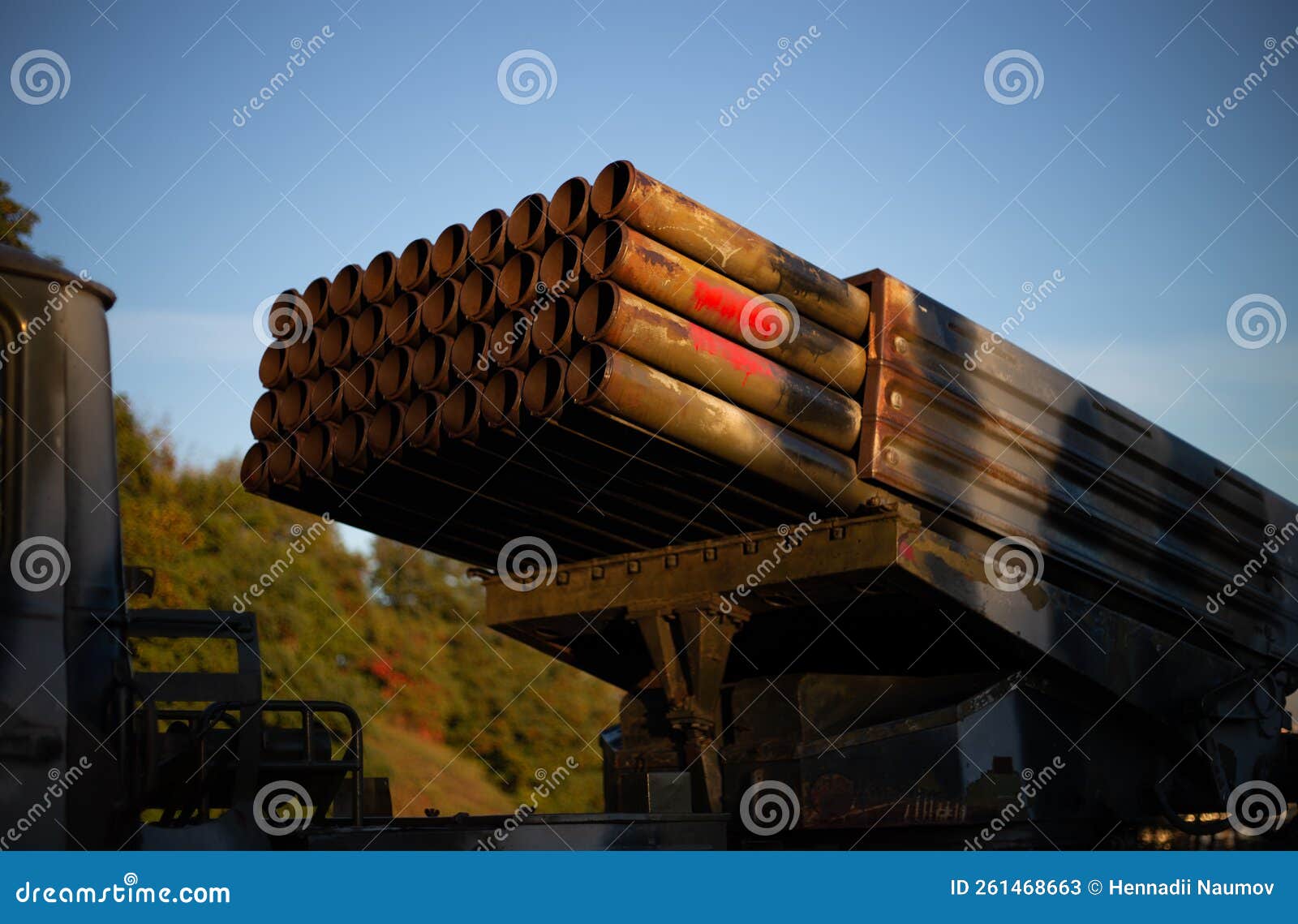 Grad Multiple Rocket Launcher System Stock Image - Image of force ...