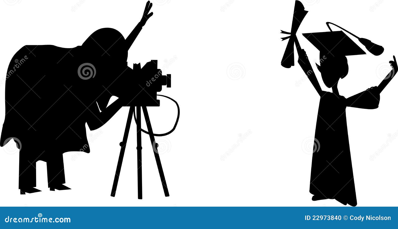 Grad picture in shilouette stock vector. Illustration of cape - 22973840