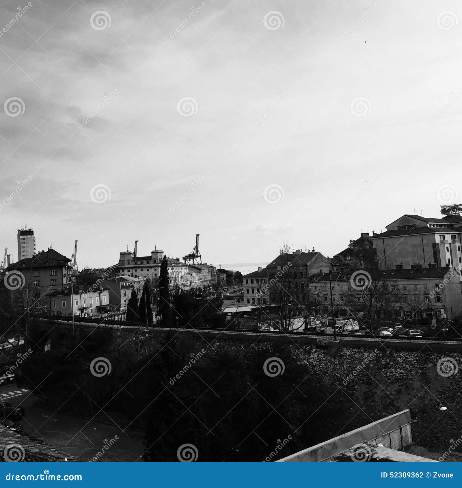 Grad Rijeka editorial photography. Image of rijeka, nebo - 52309362