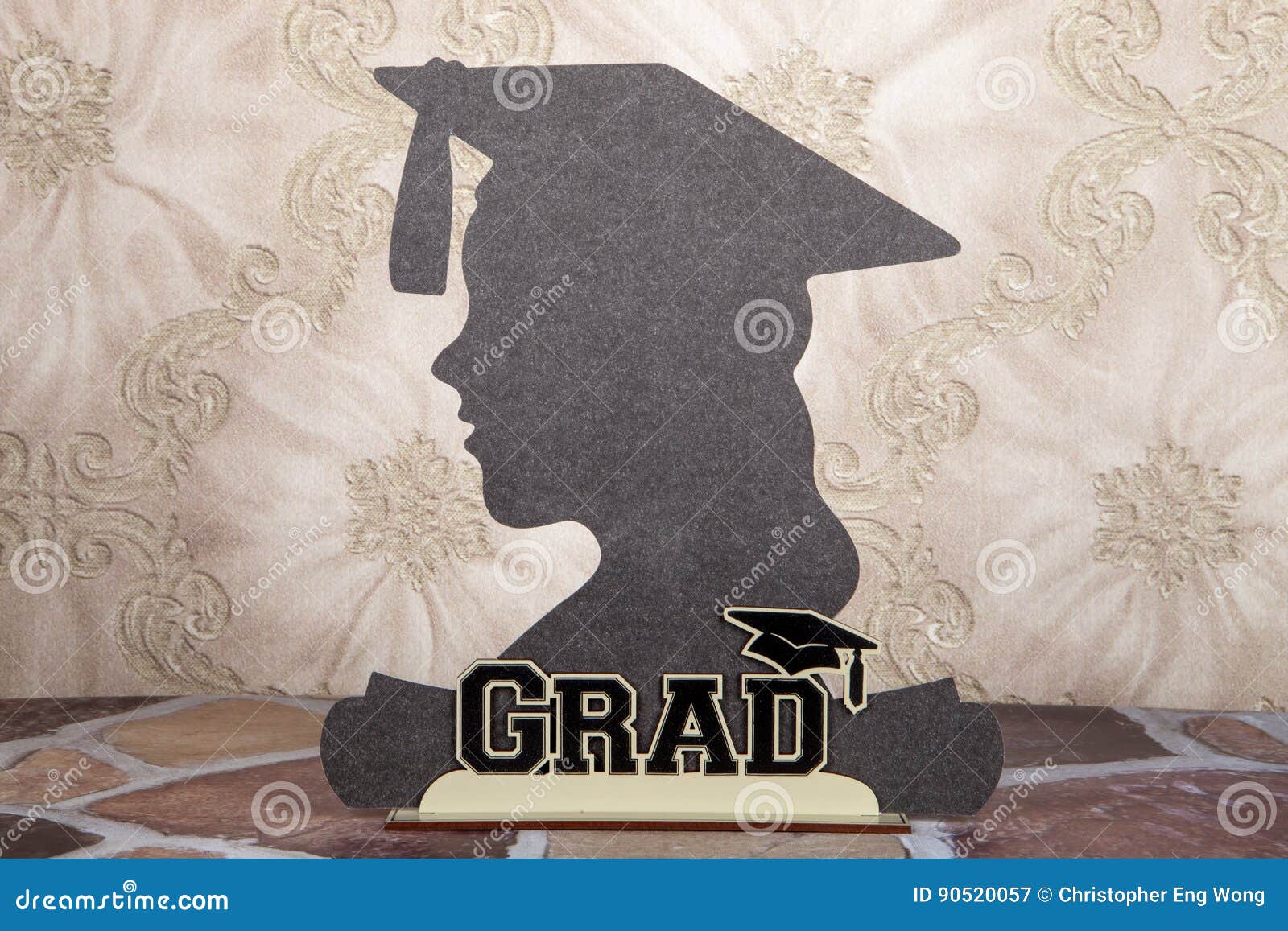 Grad Silhouette stock image. Image of centerpiece, woman - 90520057