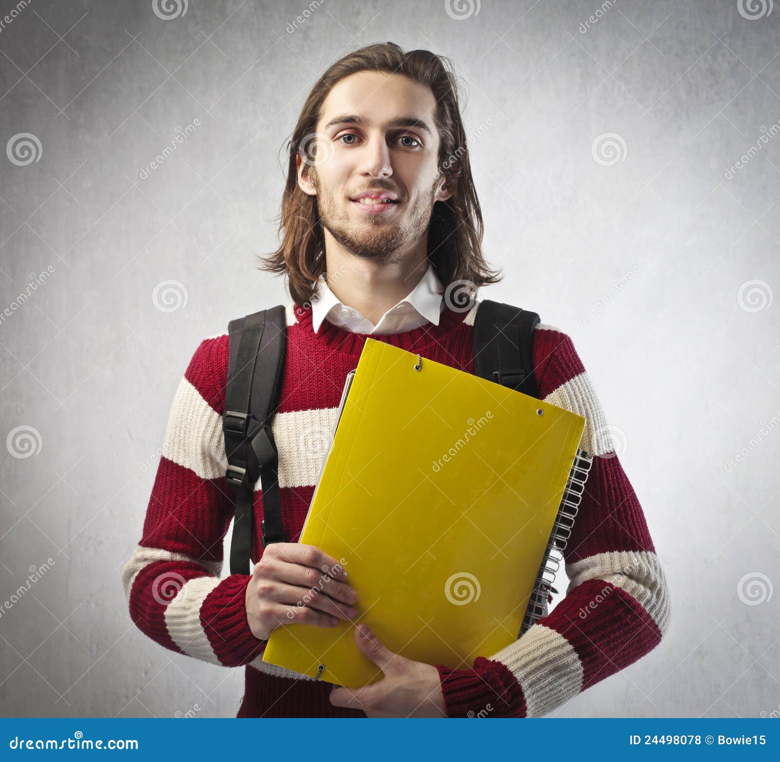Grad student stock photo. Image of folder, school, young - 24498078