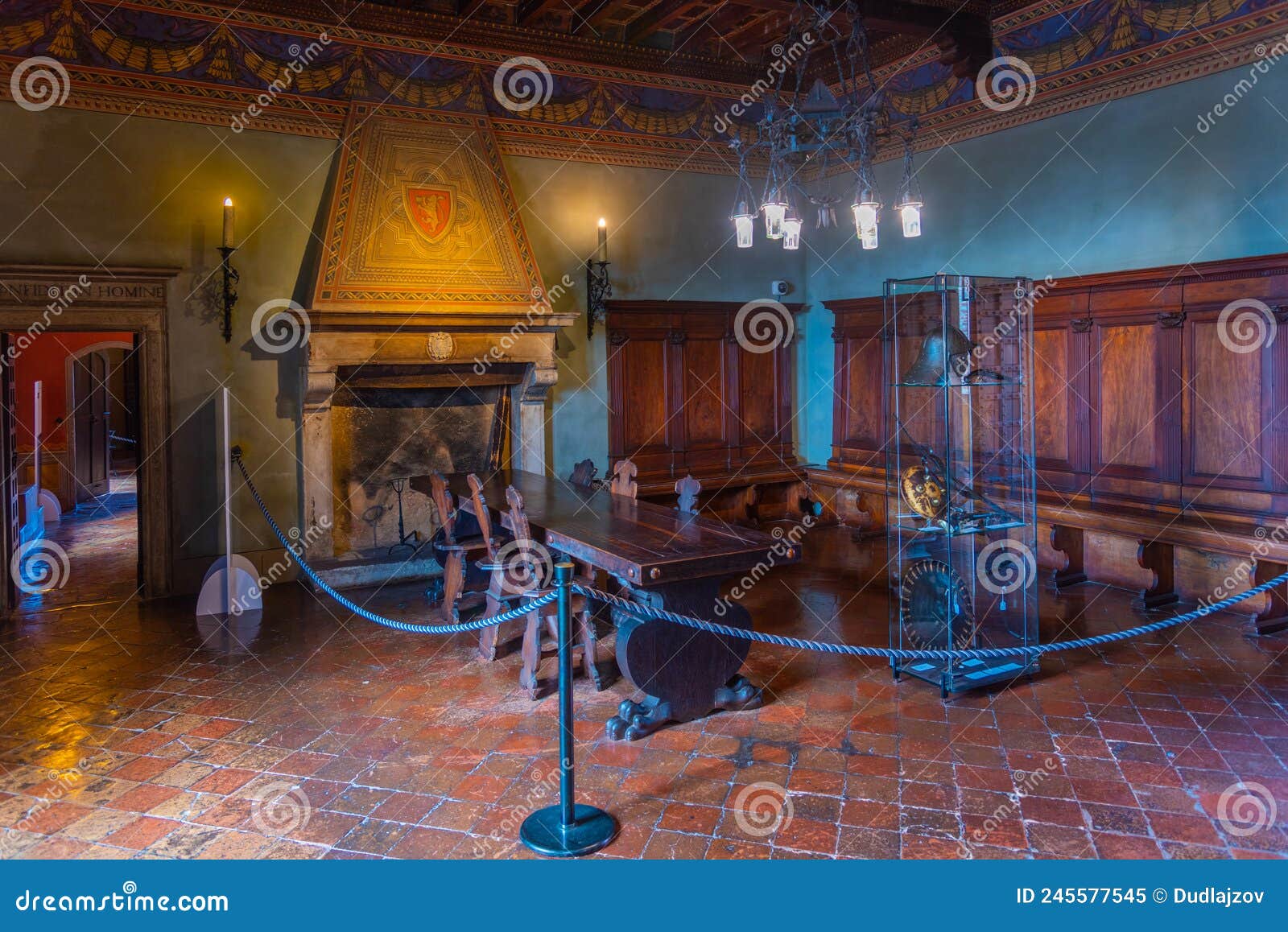 Gradara, Italy, September 30, 2021: Chamber Inside of the Castel ...