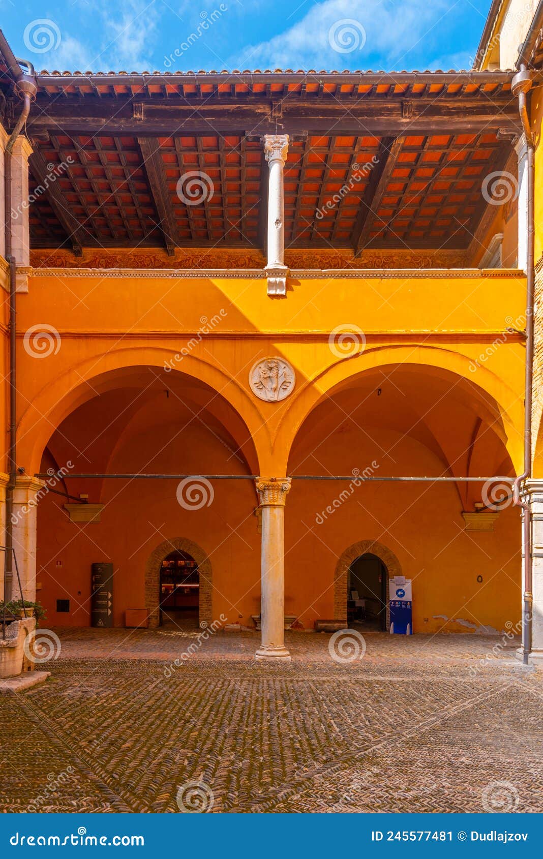 Gradara, Italy, September 30, 2021: Courtyard Inside of the Cast ...