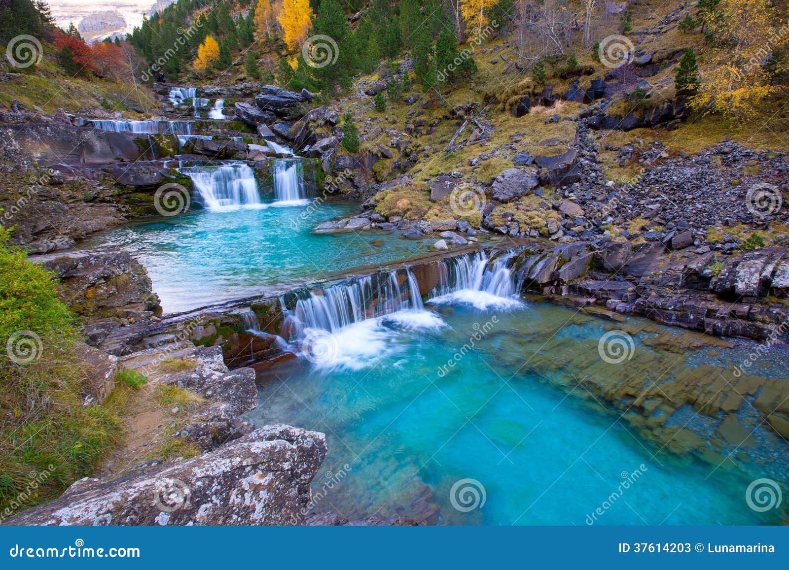 Gradas De Soaso In Arazas River Ordesa Valley Pyrenees Huesca Sp Stock ...