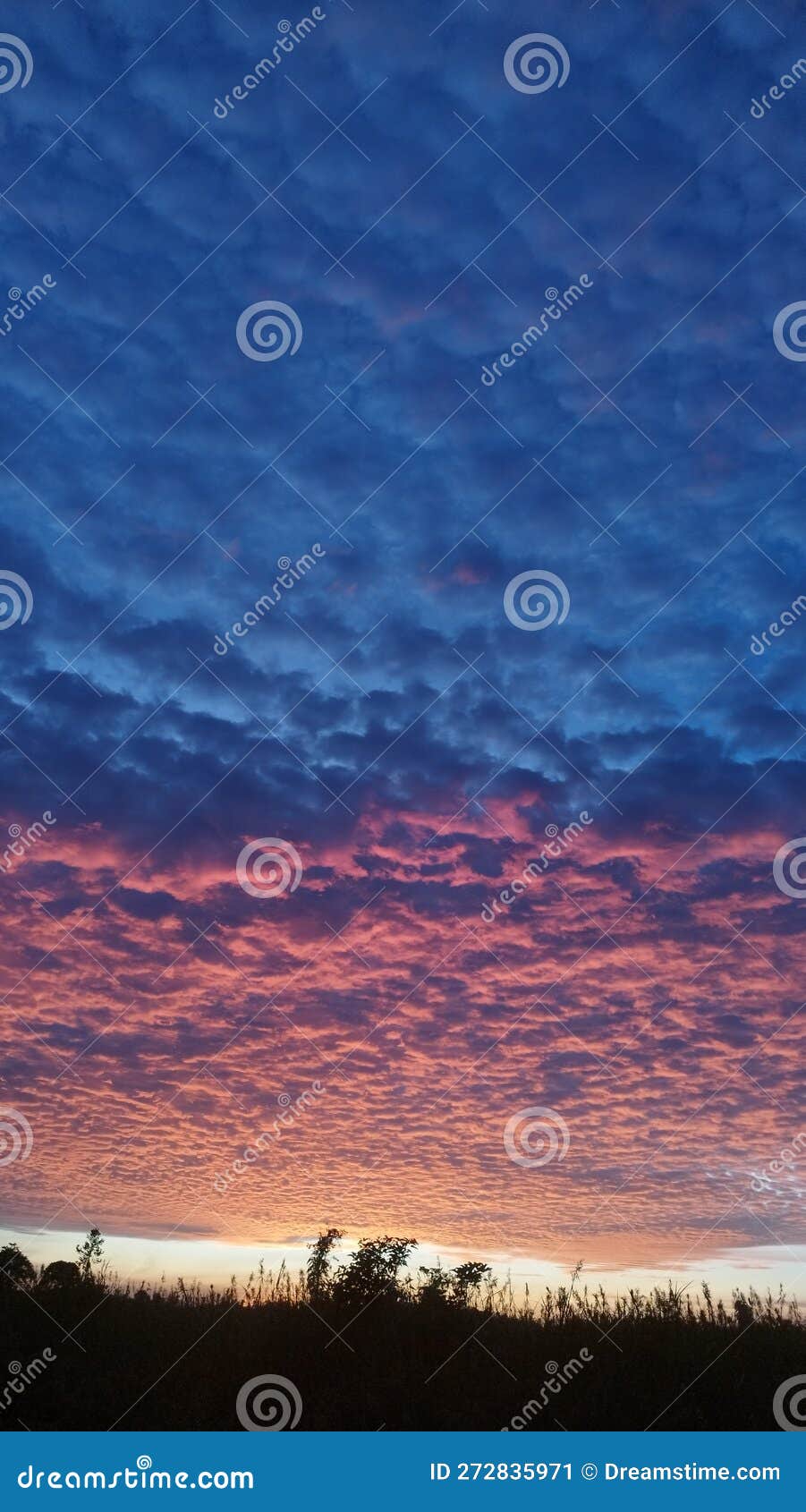 Gradation of Clouds and Twilight Stock Image - Image of skyline, ocean ...