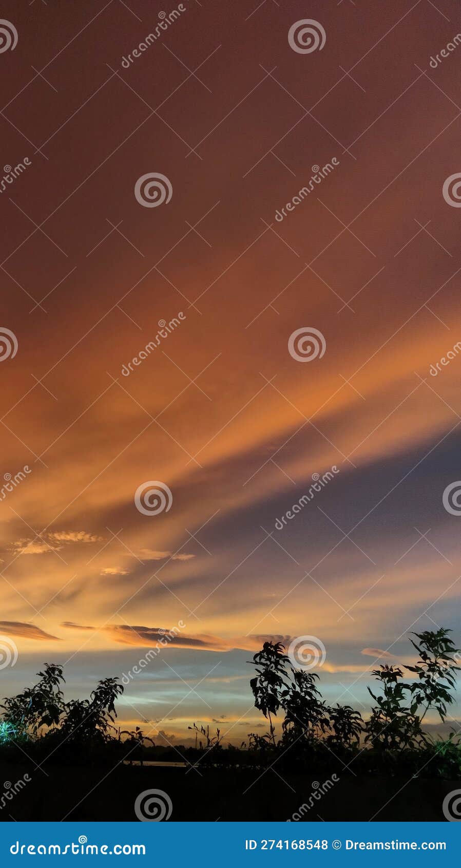 Gradation Sky through Sunset from the Rooftop Stock Photo - Image of ...