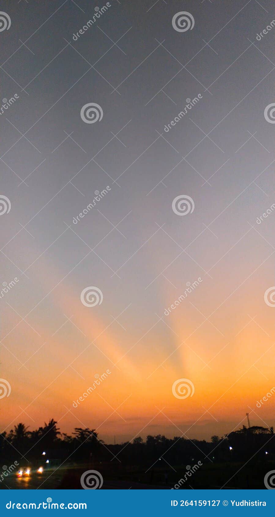 Gradation of Sunset Colors at the End of the Day Stock Image - Image of ...