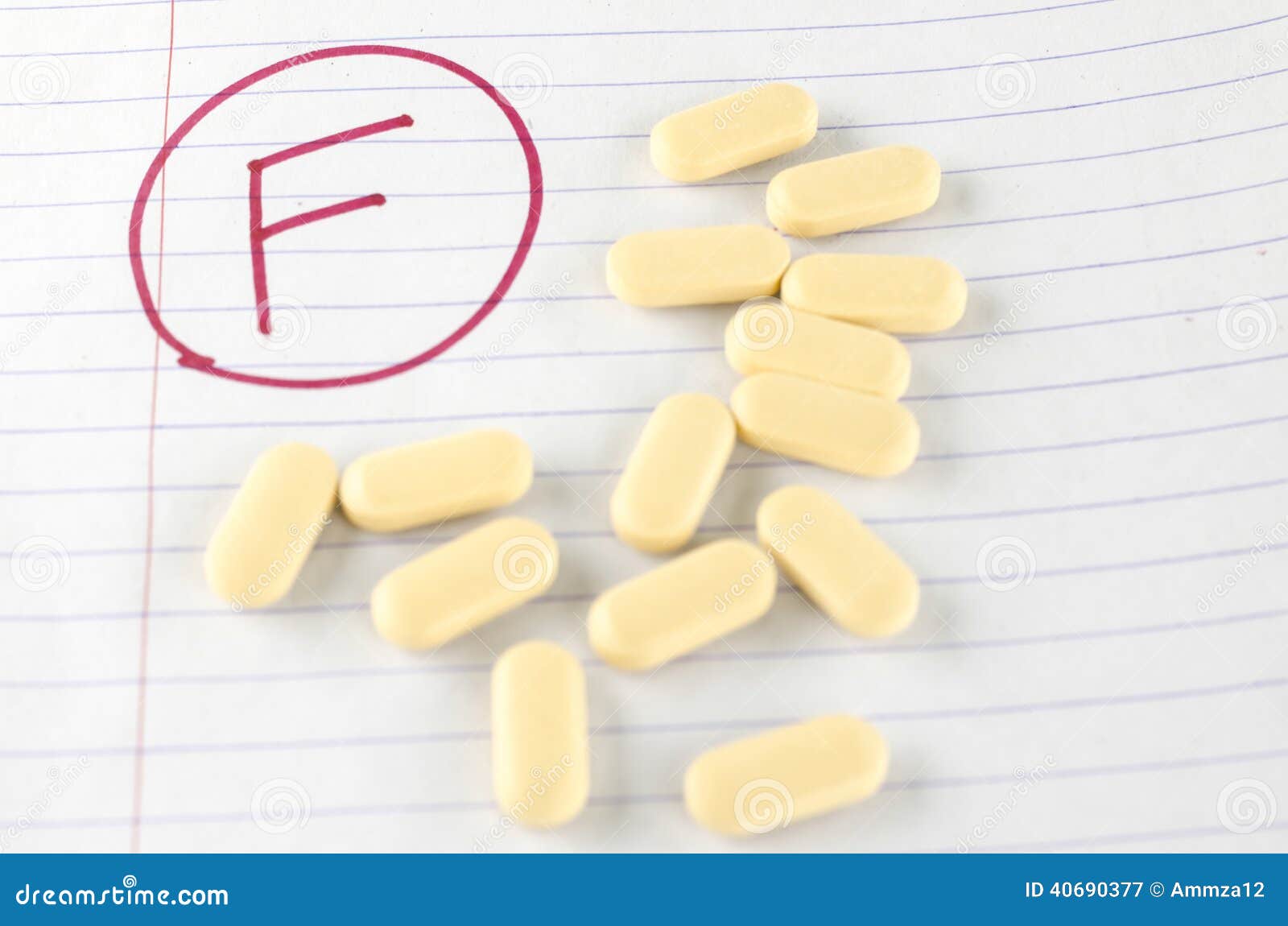 Grade f with drug stock image. Image of flunk, aspirin - 40690377