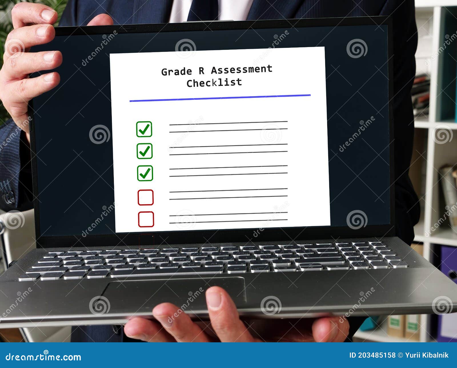 Grade R Assessment Checklist Sign on the Page Stock Photo - Image of ...