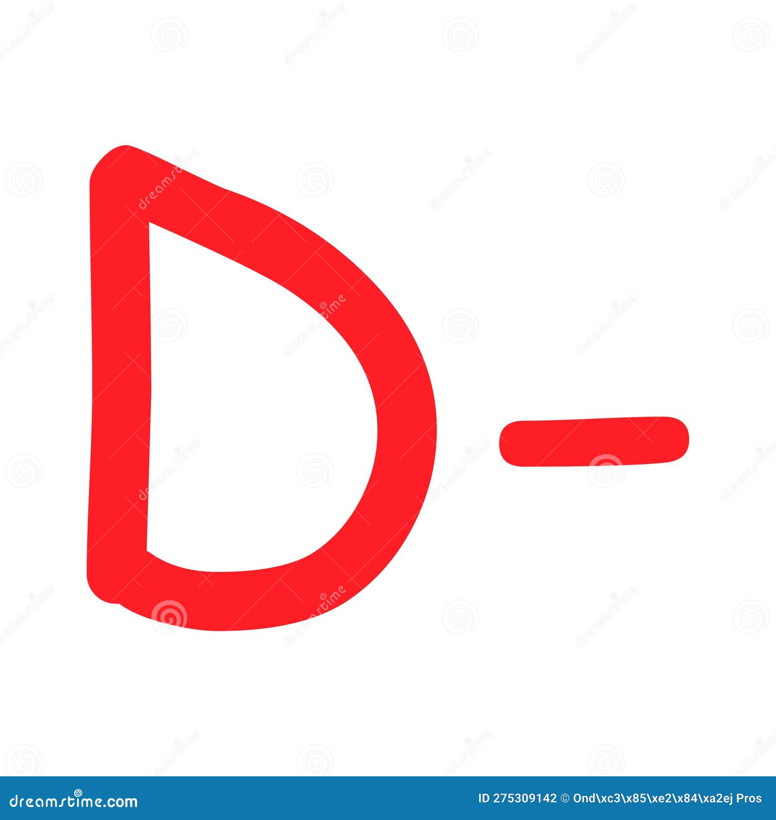 Grade Result D Minus. Hand Drawn Icon in Red Color Stock Vector ... Grade Result D Minus. Hand Drawn Icon in Red Color Stock Vector ...