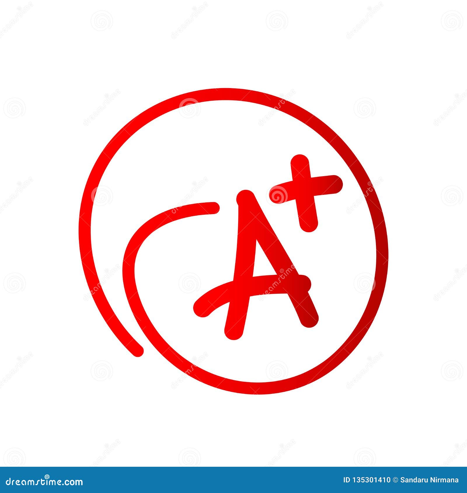 Grade A Plus Sign, Grading Sign Of Students In The Educational System ...