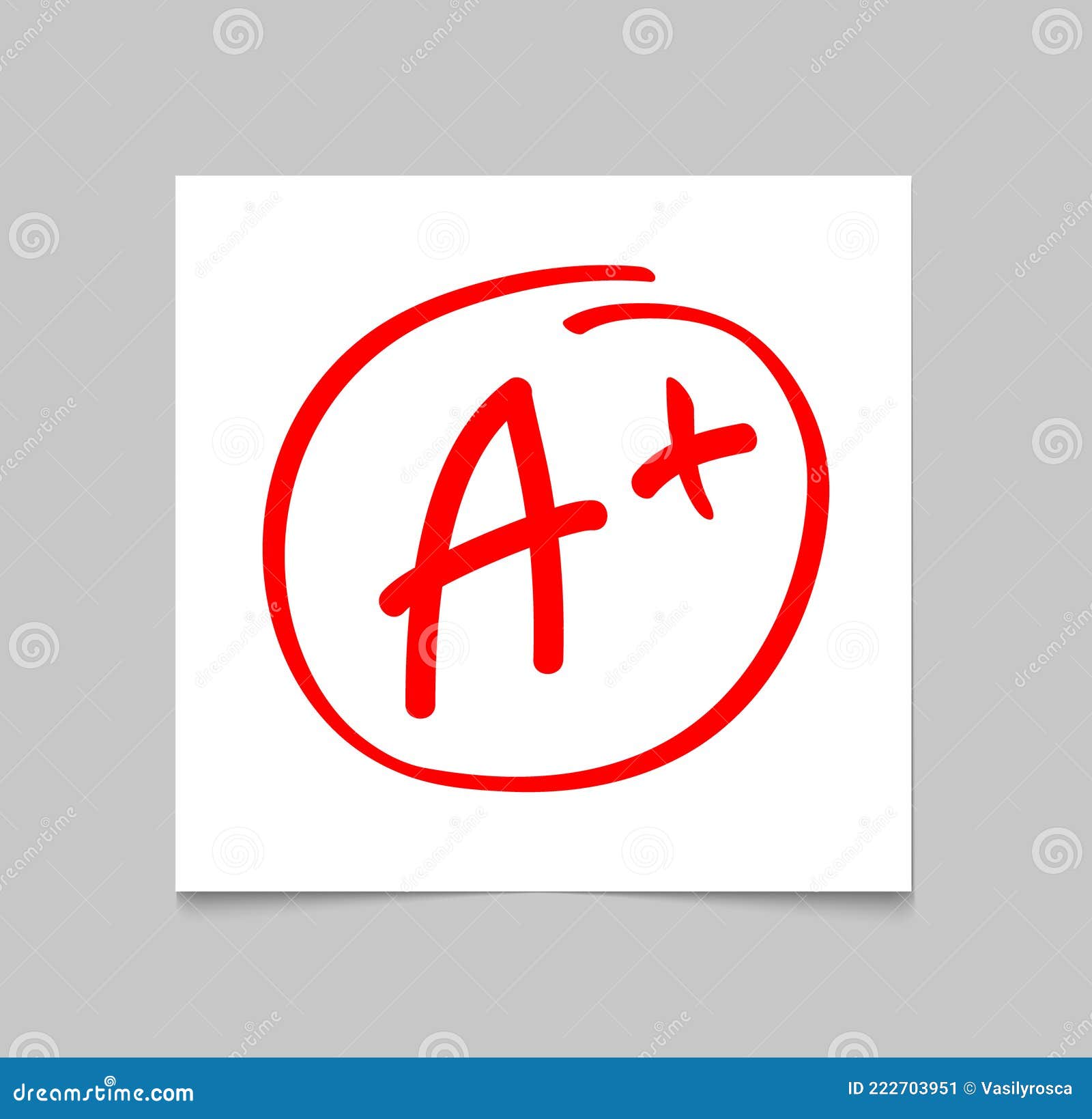 Grade A Plus Sign, Grading Sign Of Students In The Educational System ...