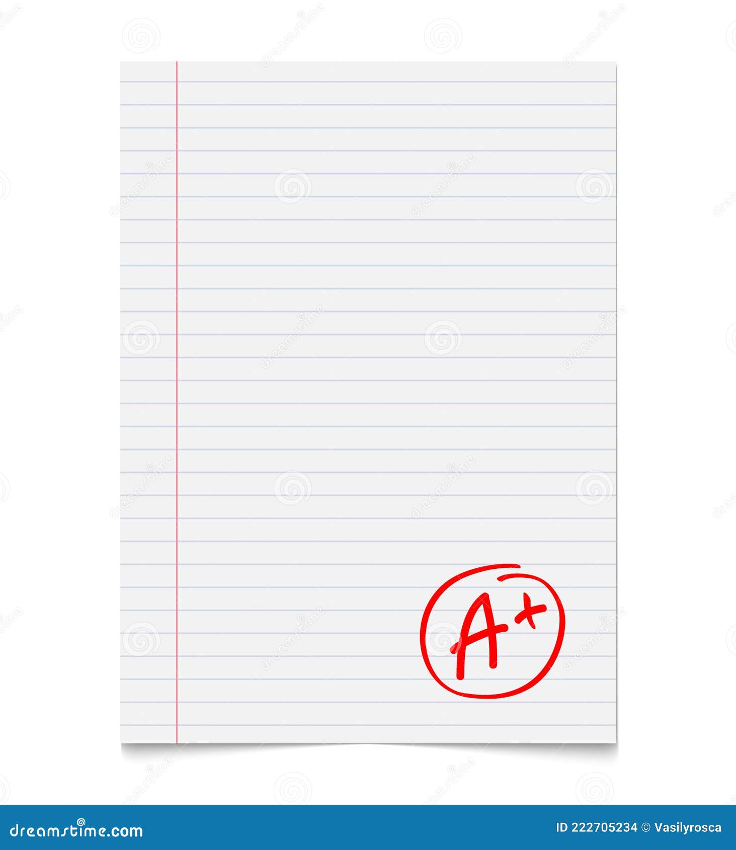 Grade Result a Plus. Hand Drawn Vector Grade a Plus in Red Circle Stock ...