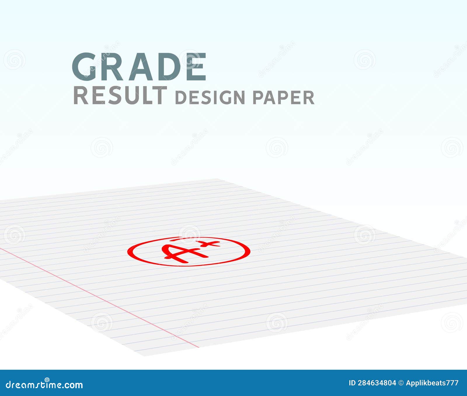 Grade Result a Plus. Hand Drawn Vector Grade a Plus in Red Circle Stock ...