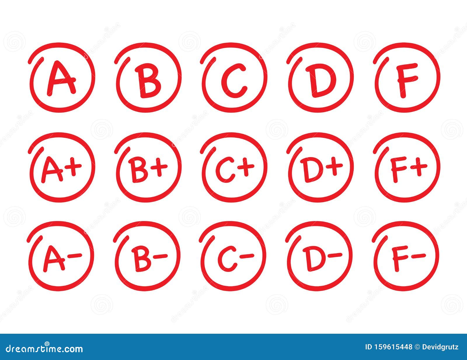 Grade Results Set. Hand Drawn Vector Grade in Red Circle. Vector ... Grade Results Set. Hand Drawn Vector Grade in Red Circle. Vector ...