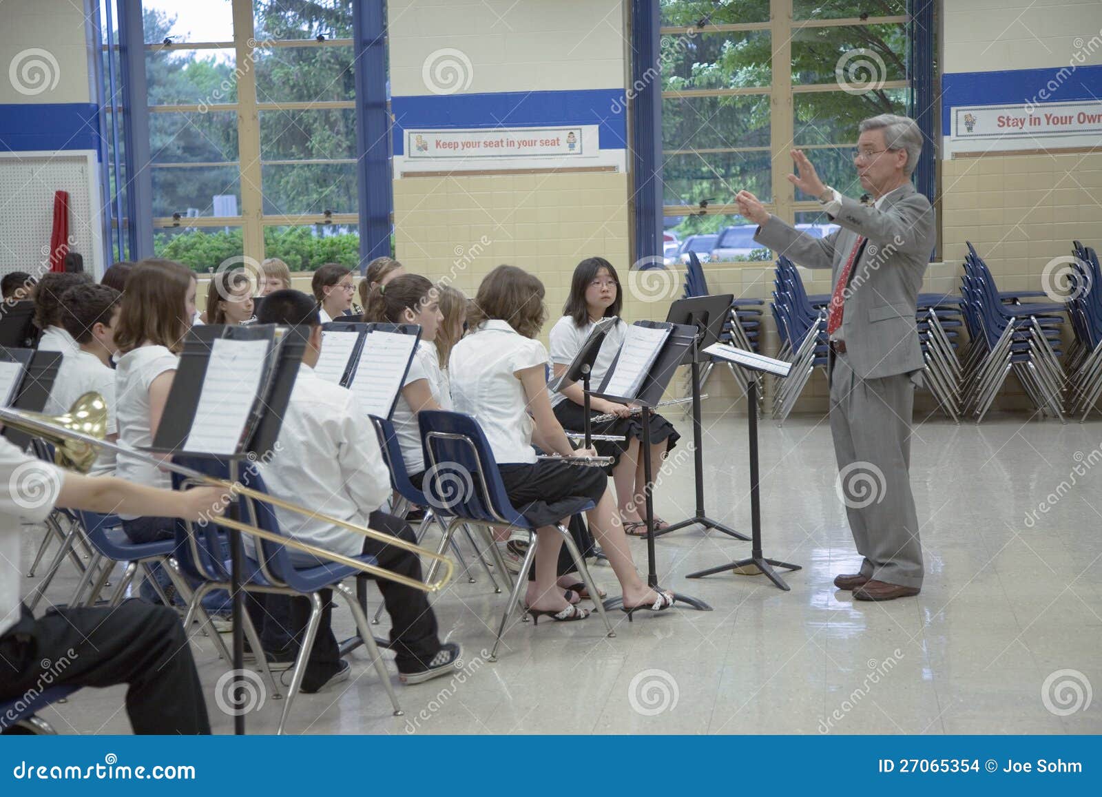 Grade School Band Conductor Editorial Stock Image - Image of states ...