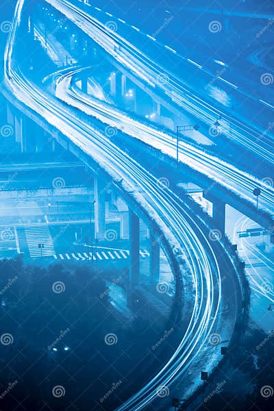 Grade Separation Bridge at Night Stock Image - Image of closeup ...