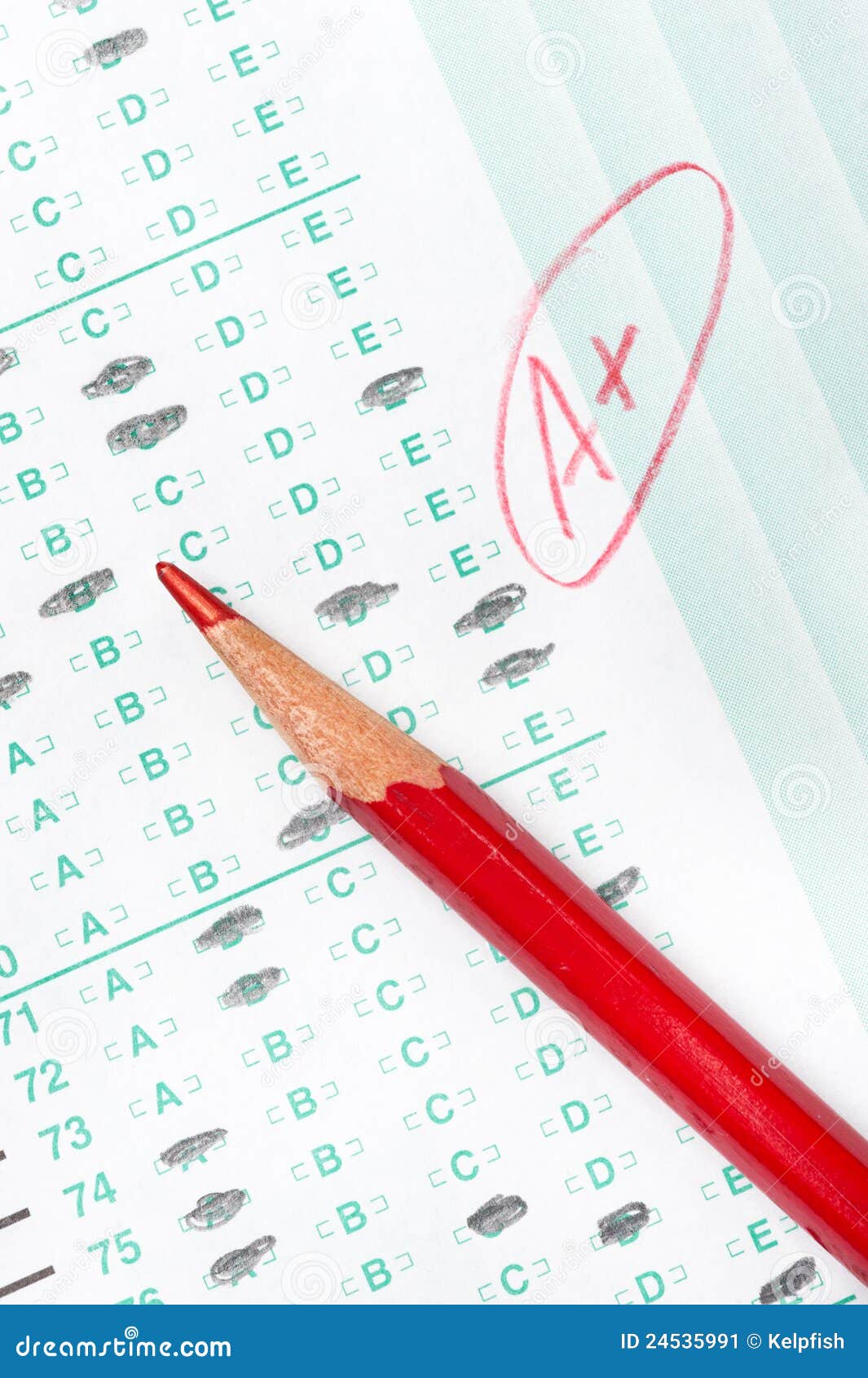 Graded test form stock image. Image of exam, choices - 24535991