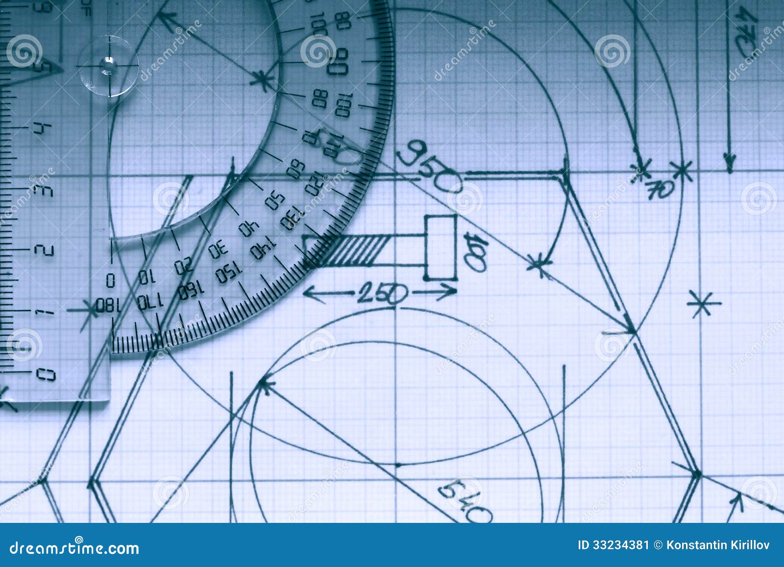 Gradenboog op Grafiek stock afbeelding. Image of achtergrond - 33234381