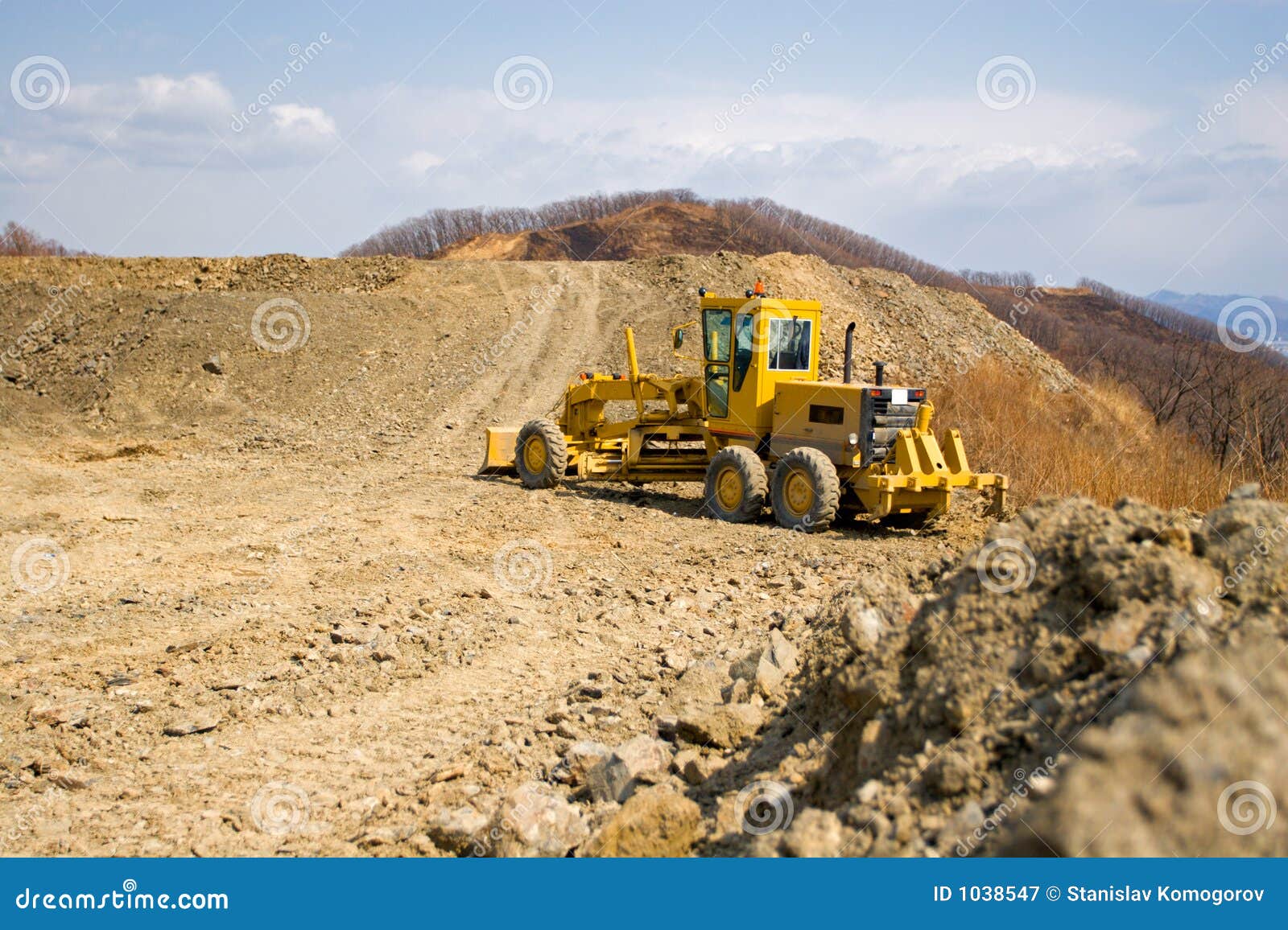 Grader stock image. Image of bullgrader, soil, machine - 1038547