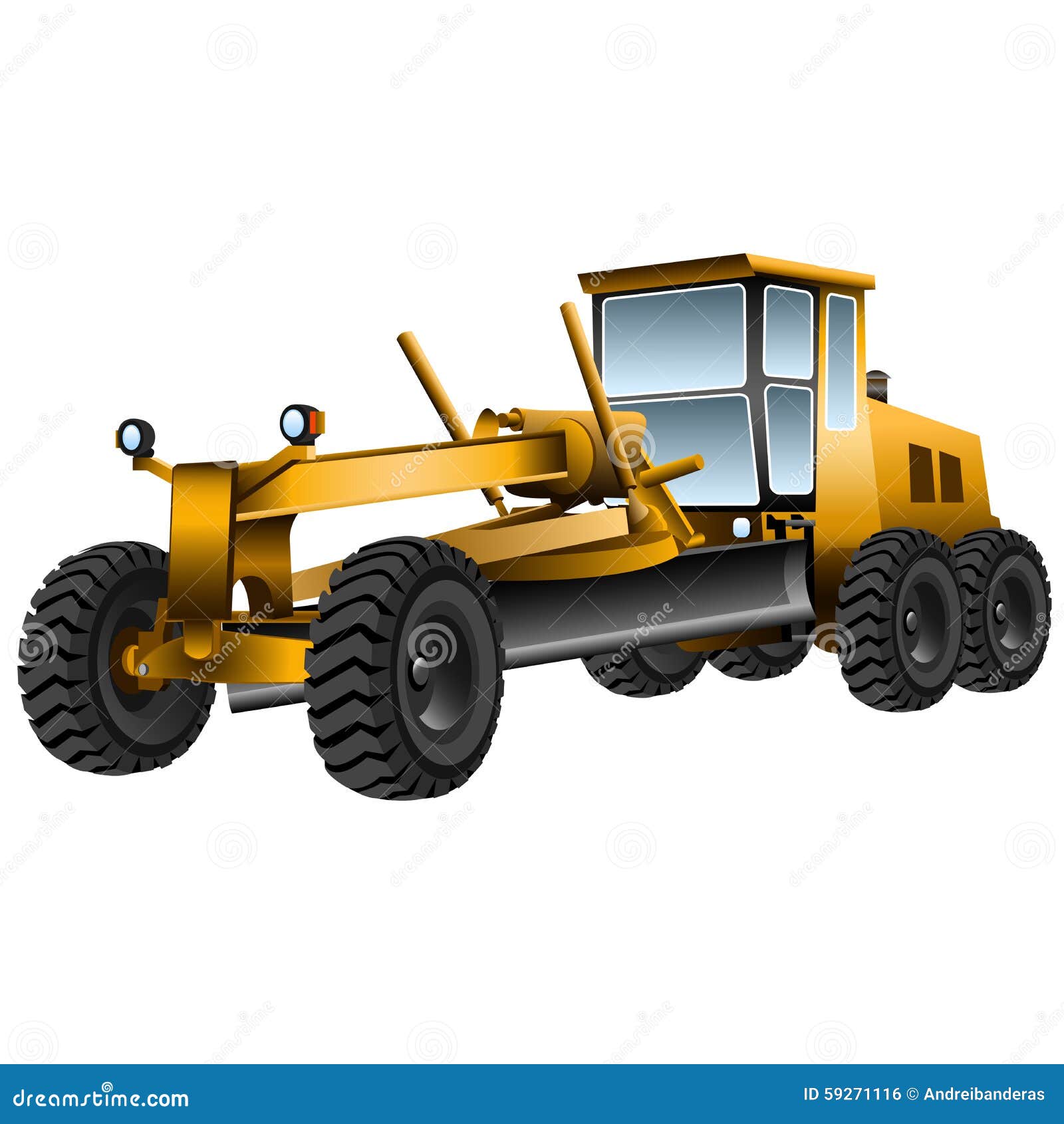 Grader stock vector. Illustration of blade, hydraulic - 59271116