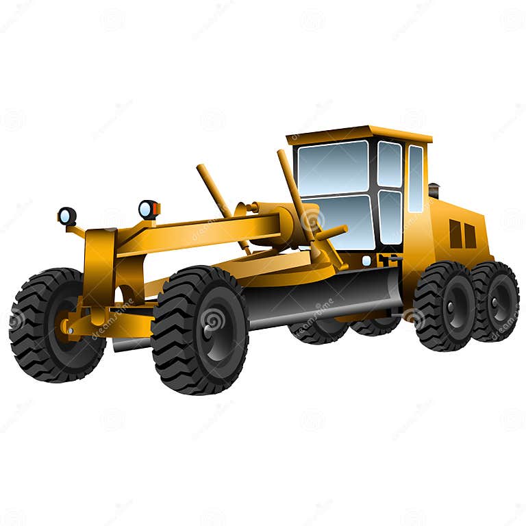 Grader stock vector. Illustration of blade, hydraulic - 59271116