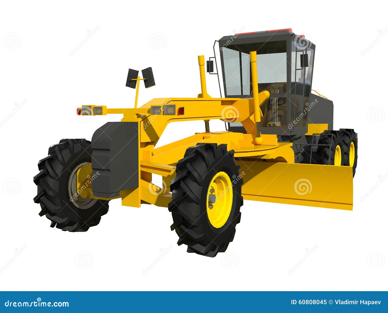 Grader Construction Equipment Cartoon Vector | CartoonDealer.com #110309775