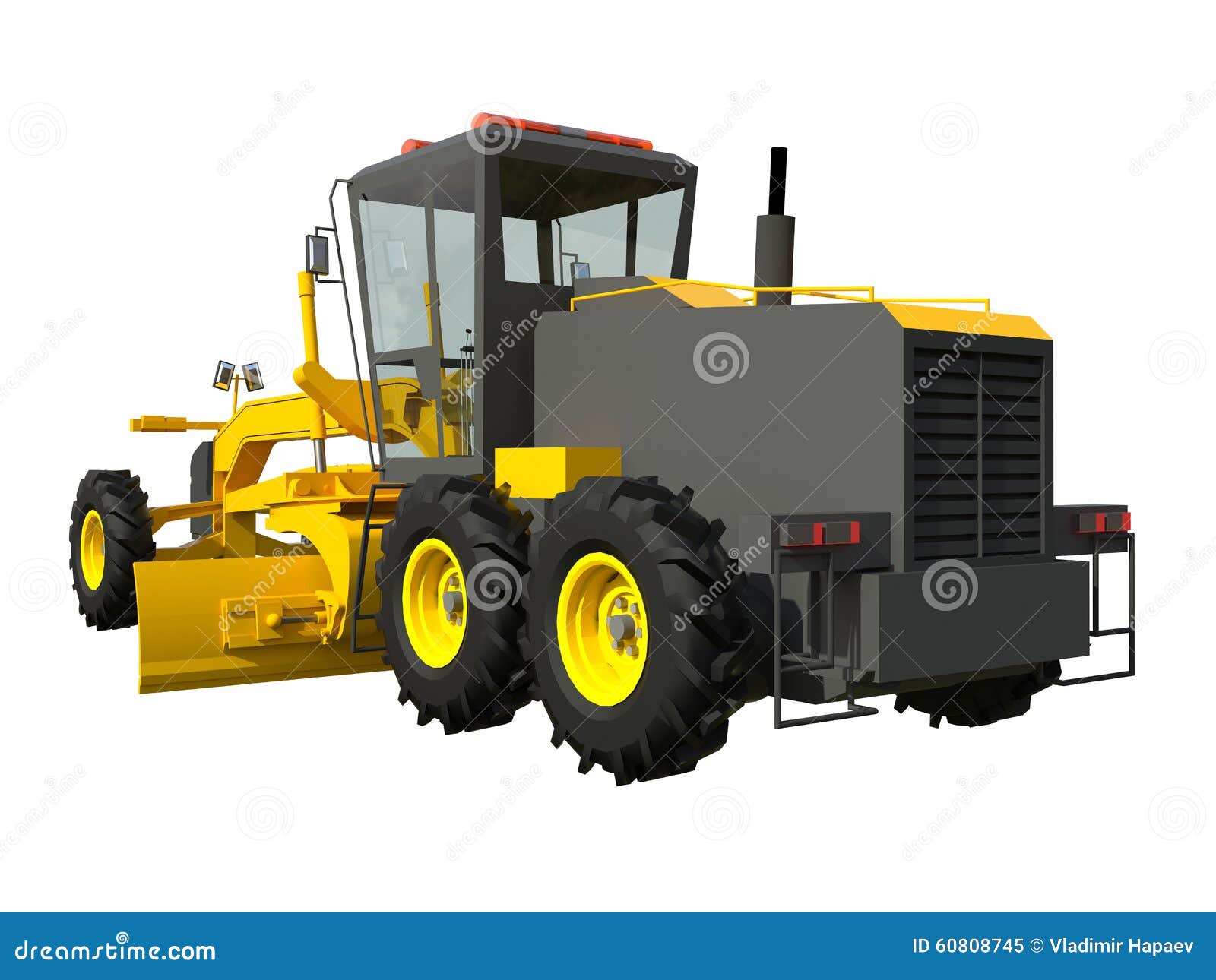 Grader Construction Equipment Cartoon Vector | CartoonDealer.com #110309775