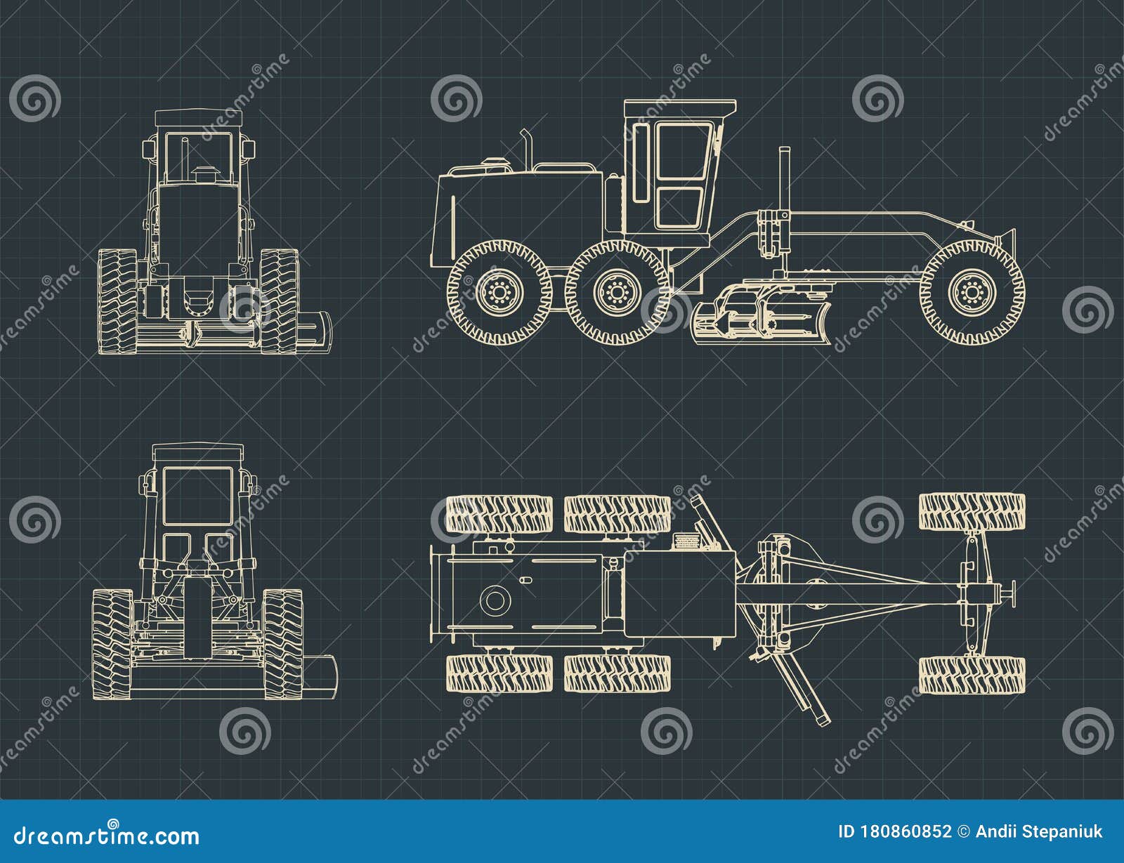 Grader Drawings Illustration Stock Vector - Illustration of grader ...