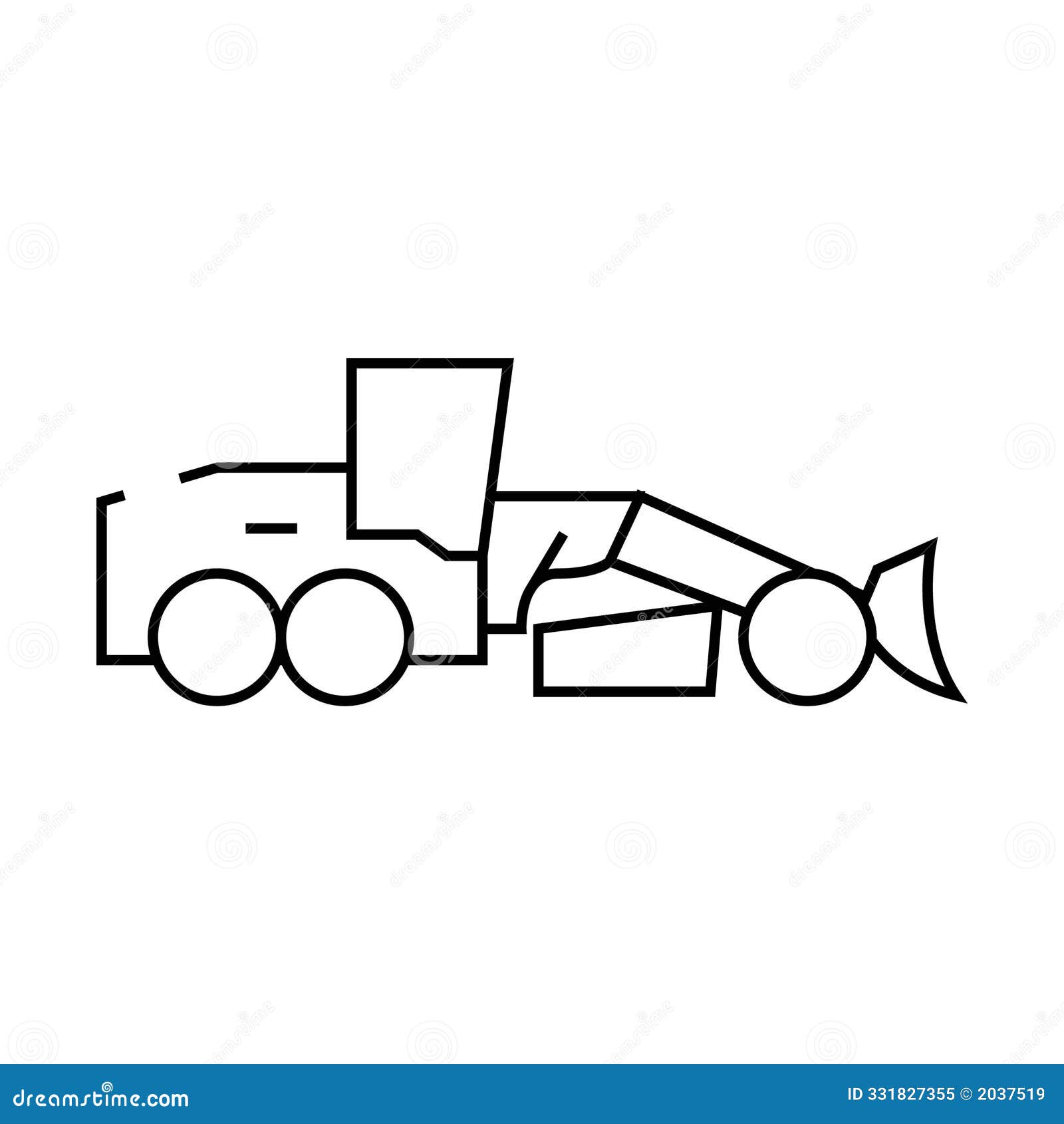 Grader Machine Equipment Icon Color Outline Vector | CartoonDealer.com ...