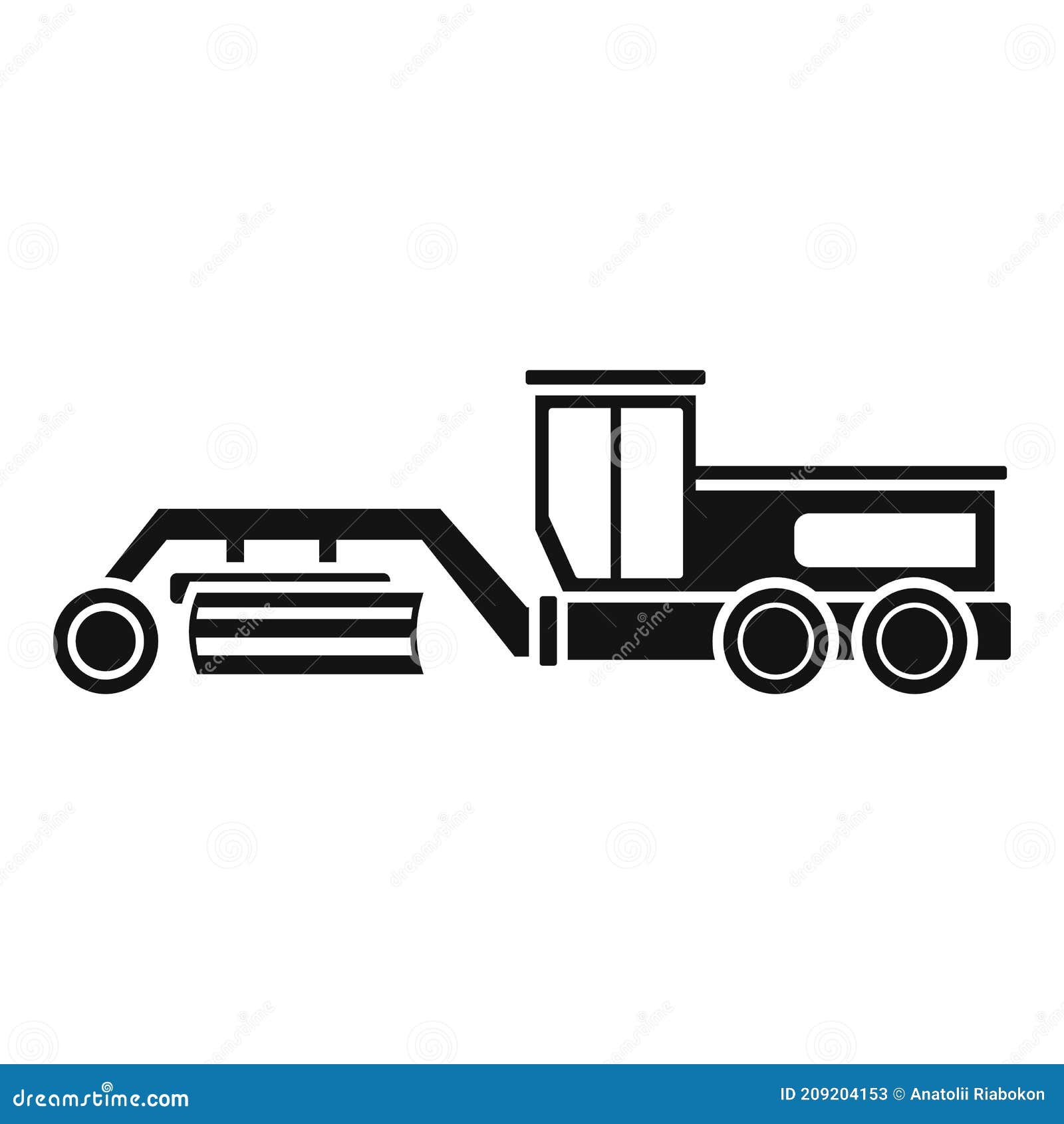 Grader Machine Grapple Icon, Simple Style Stock Vector - Illustration ...