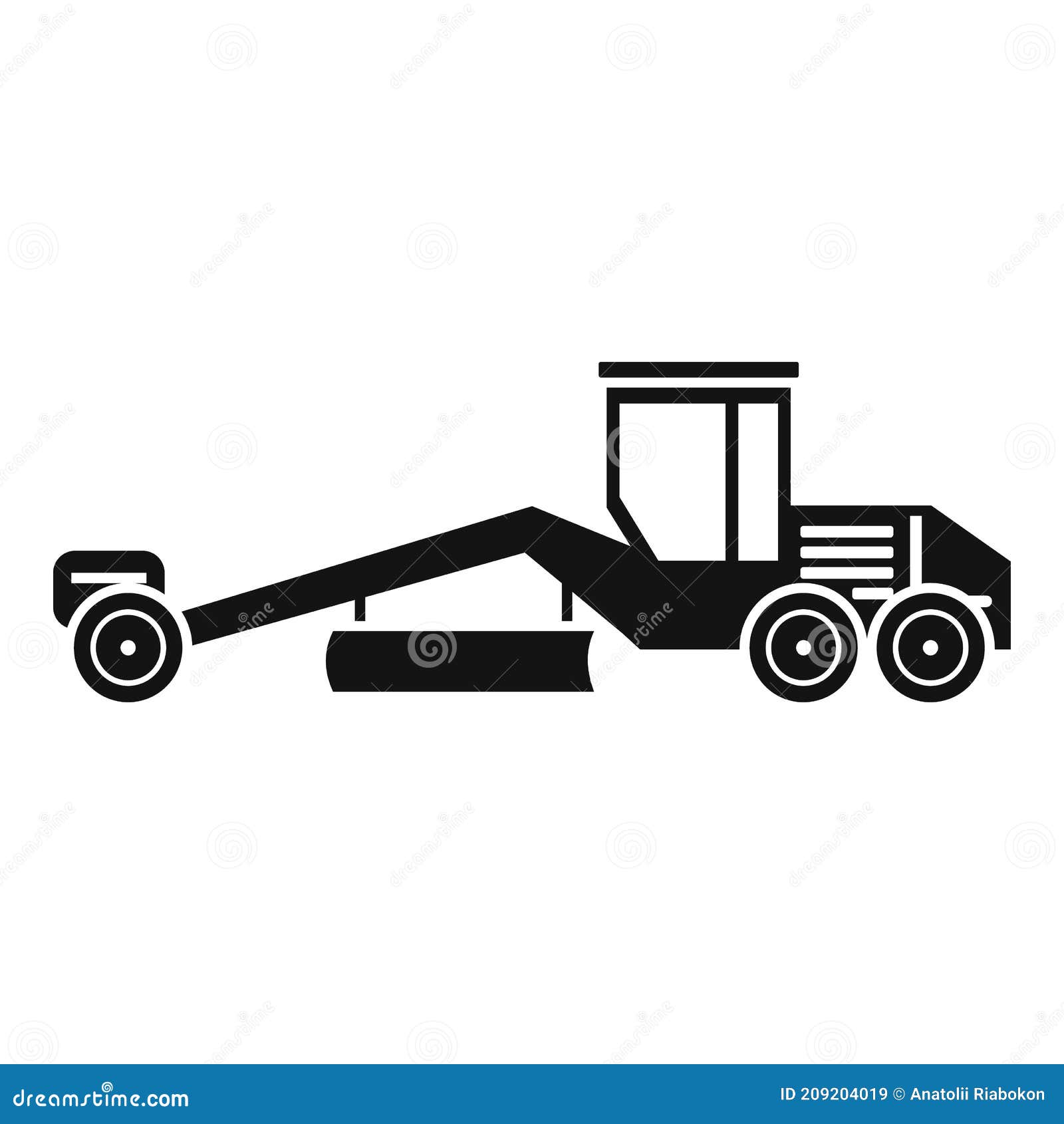 Grader Machine Heavy Icon, Simple Style Stock Vector - Illustration of ...