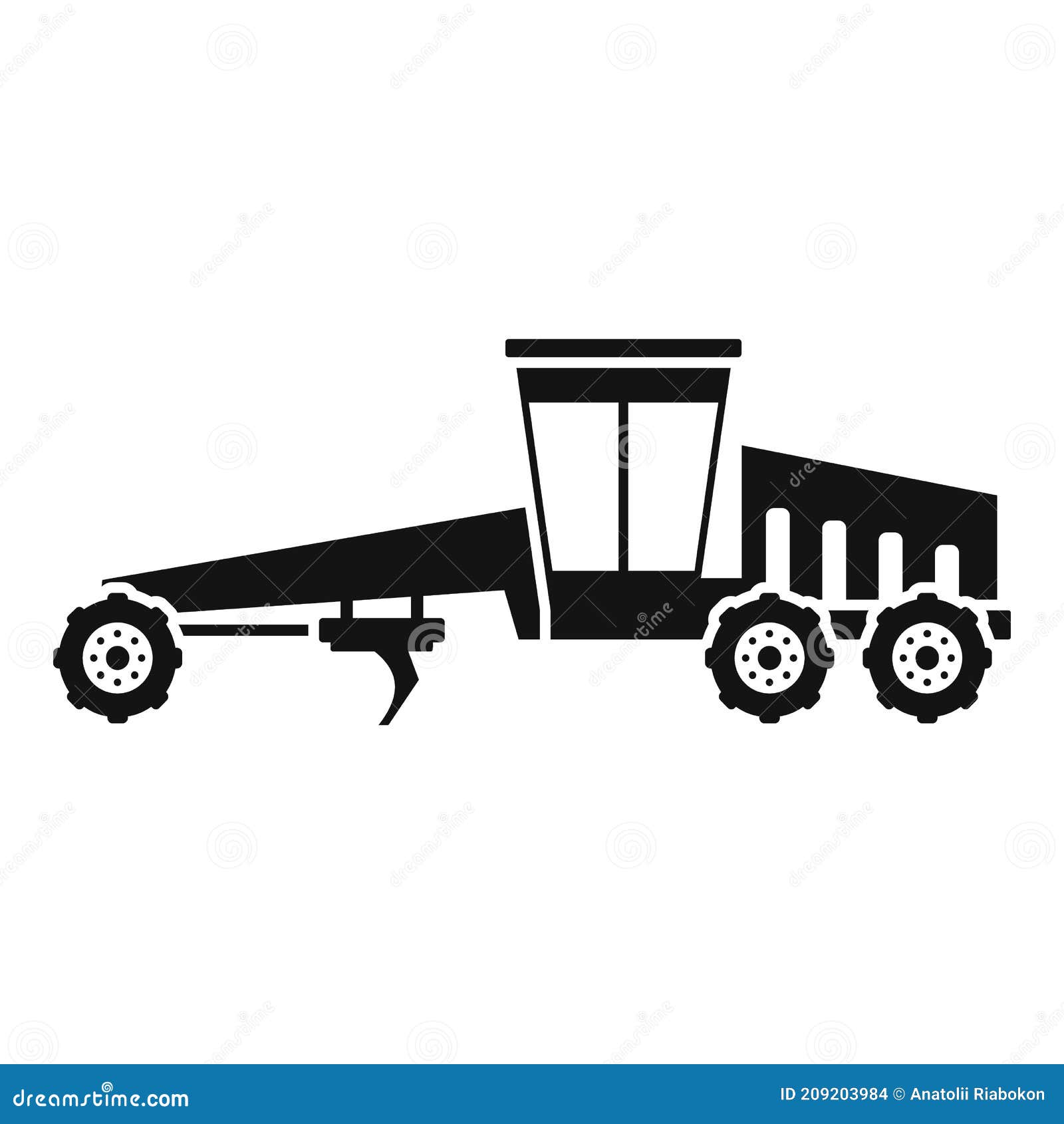 Grader Machine Icon, Simple Style Stock Vector - Illustration of ...