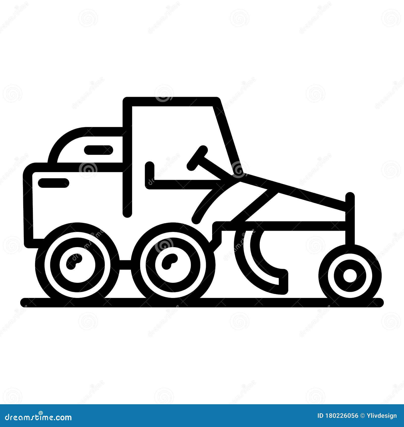 Grader Machine Grapple Icon, Simple Style Cartoon Vector ...