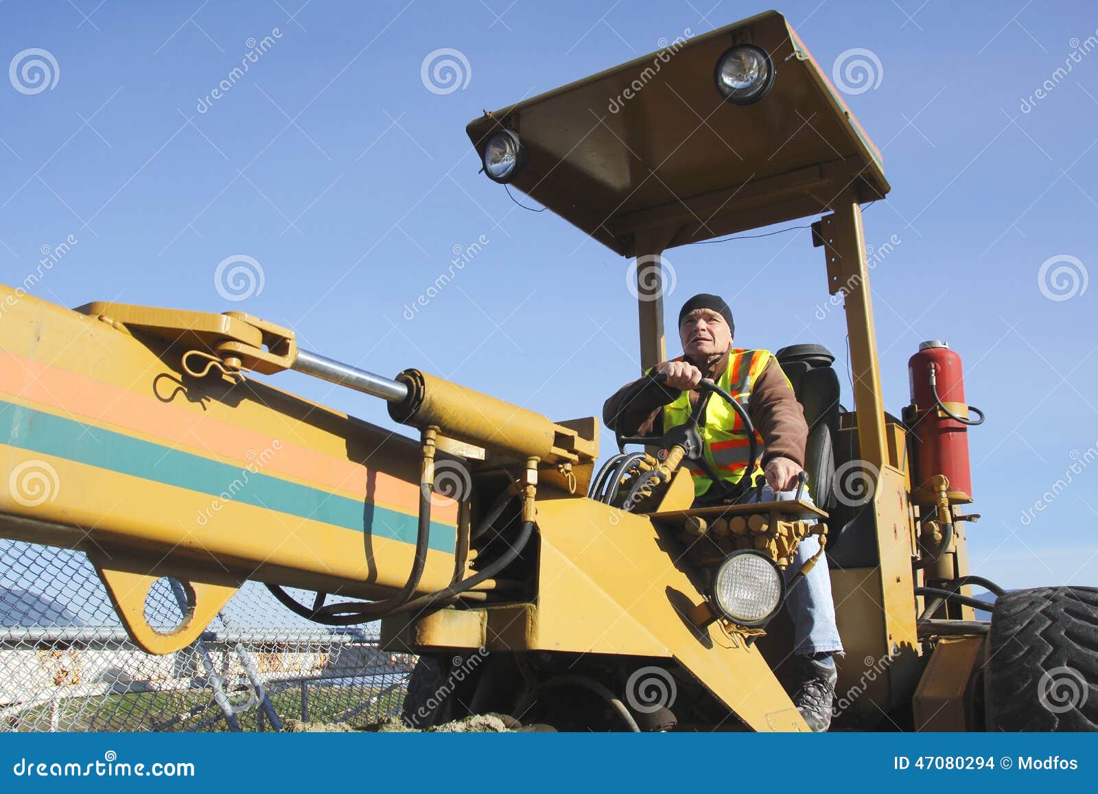 Grader Operator Close Up stock photo. Image of professional - 47080294
