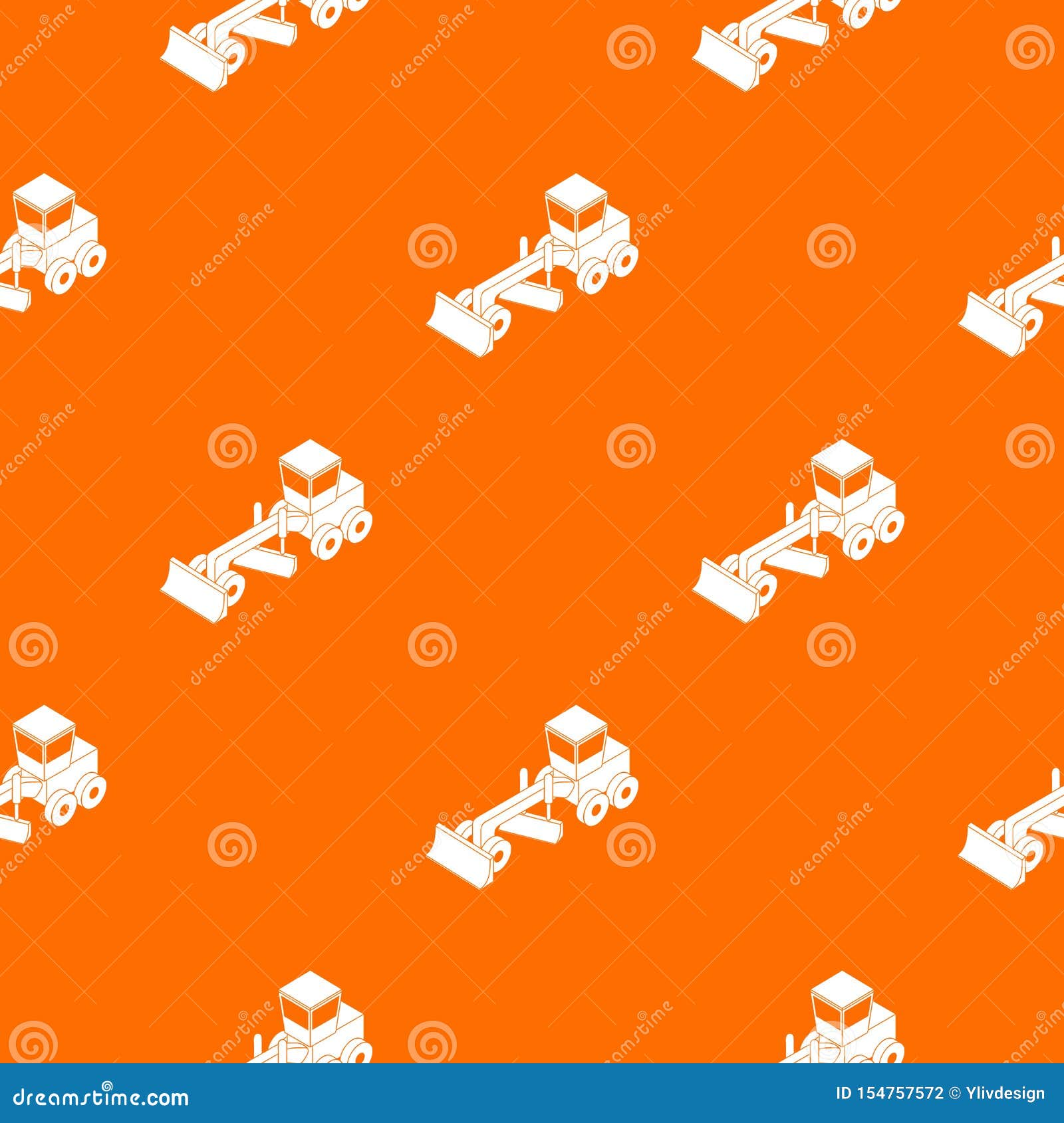 Grader Pattern Vector Orange Stock Vector - Illustration of dredge ...