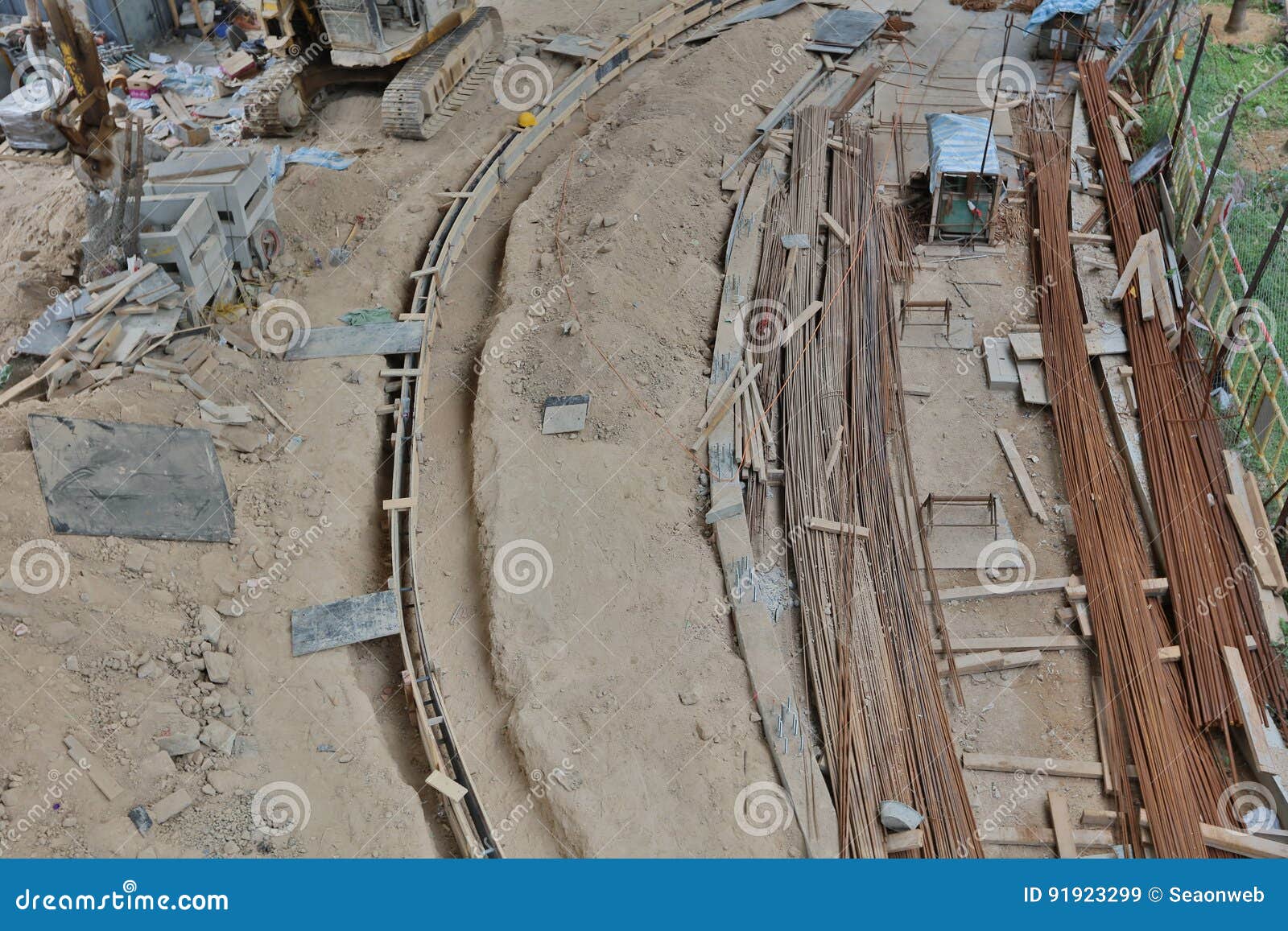 Grader during Roadworks for Asphalt Paving Stock Image - Image of ...