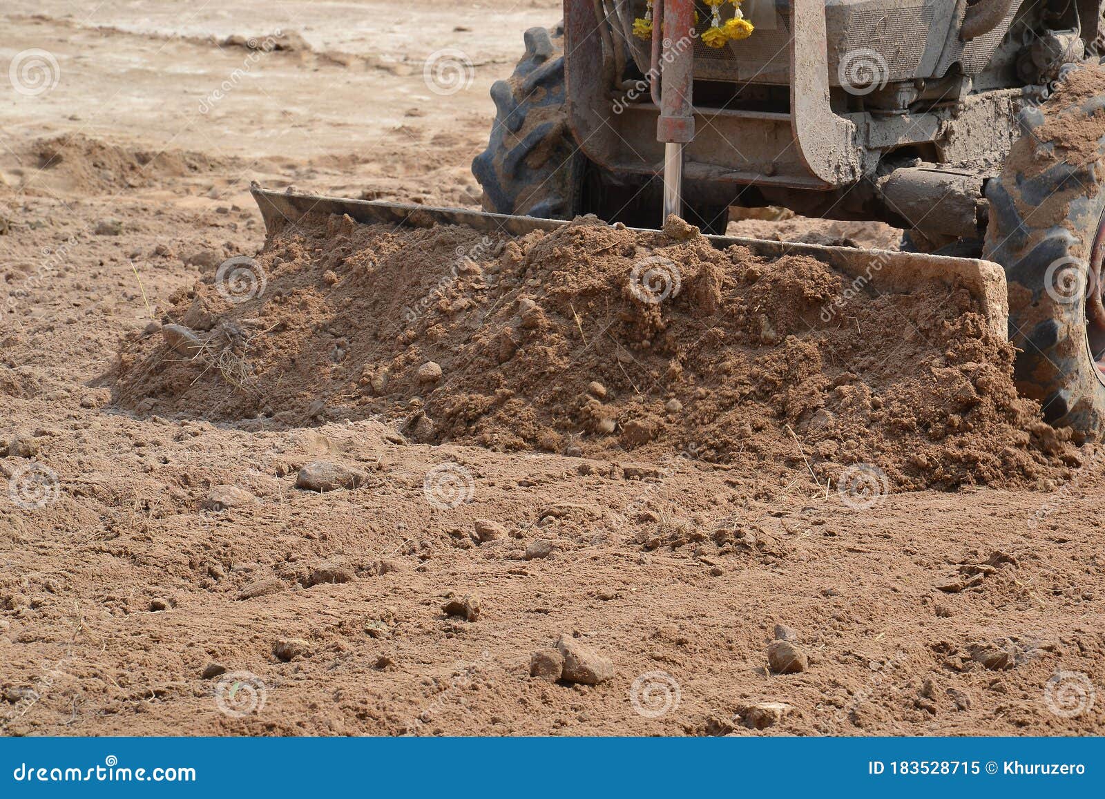 Grader tractor stock image. Image of mover, large, soil - 183528715