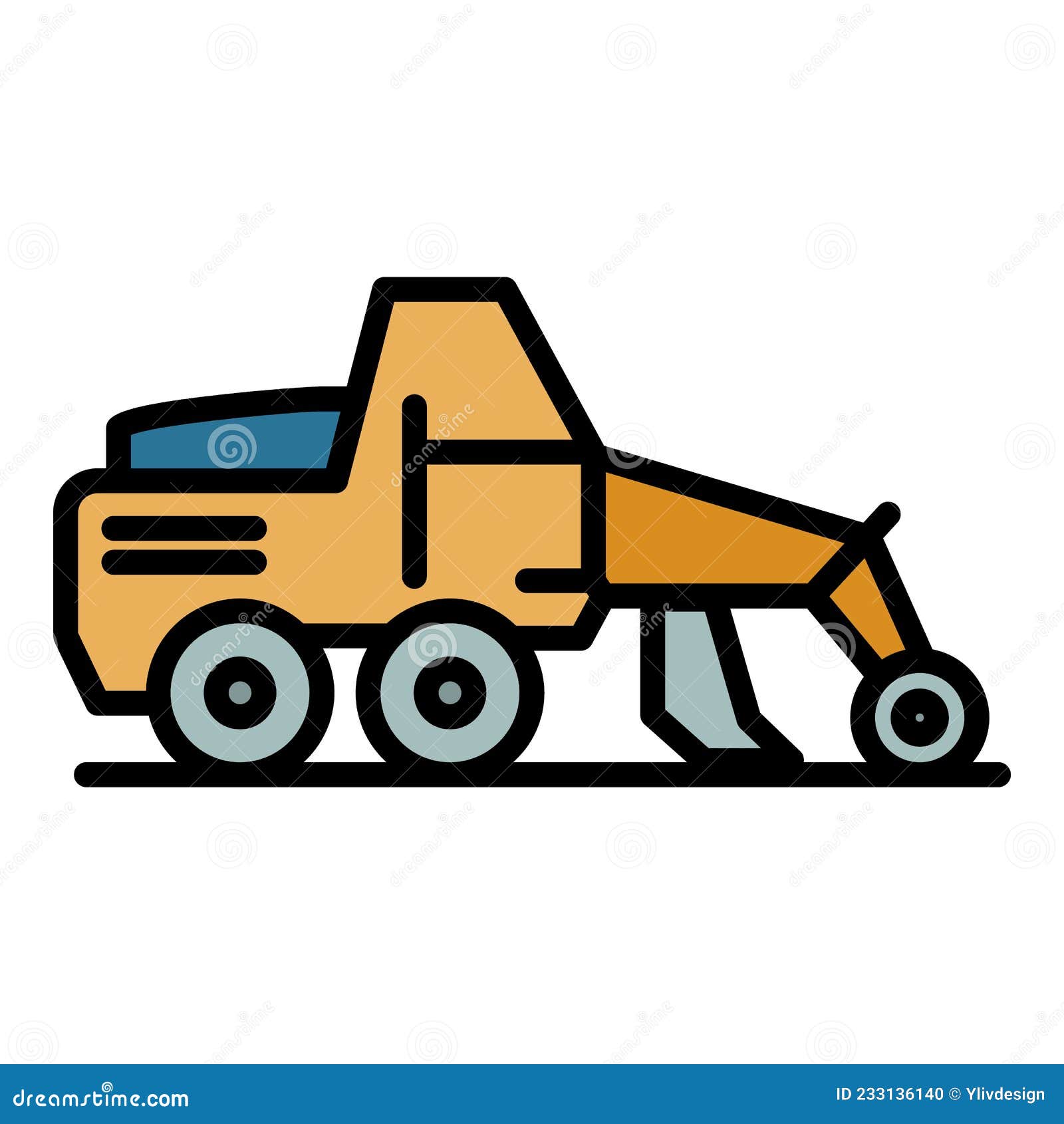 Grader Vehicle Icon Color Outline Vector Stock Vector - Illustration of ...