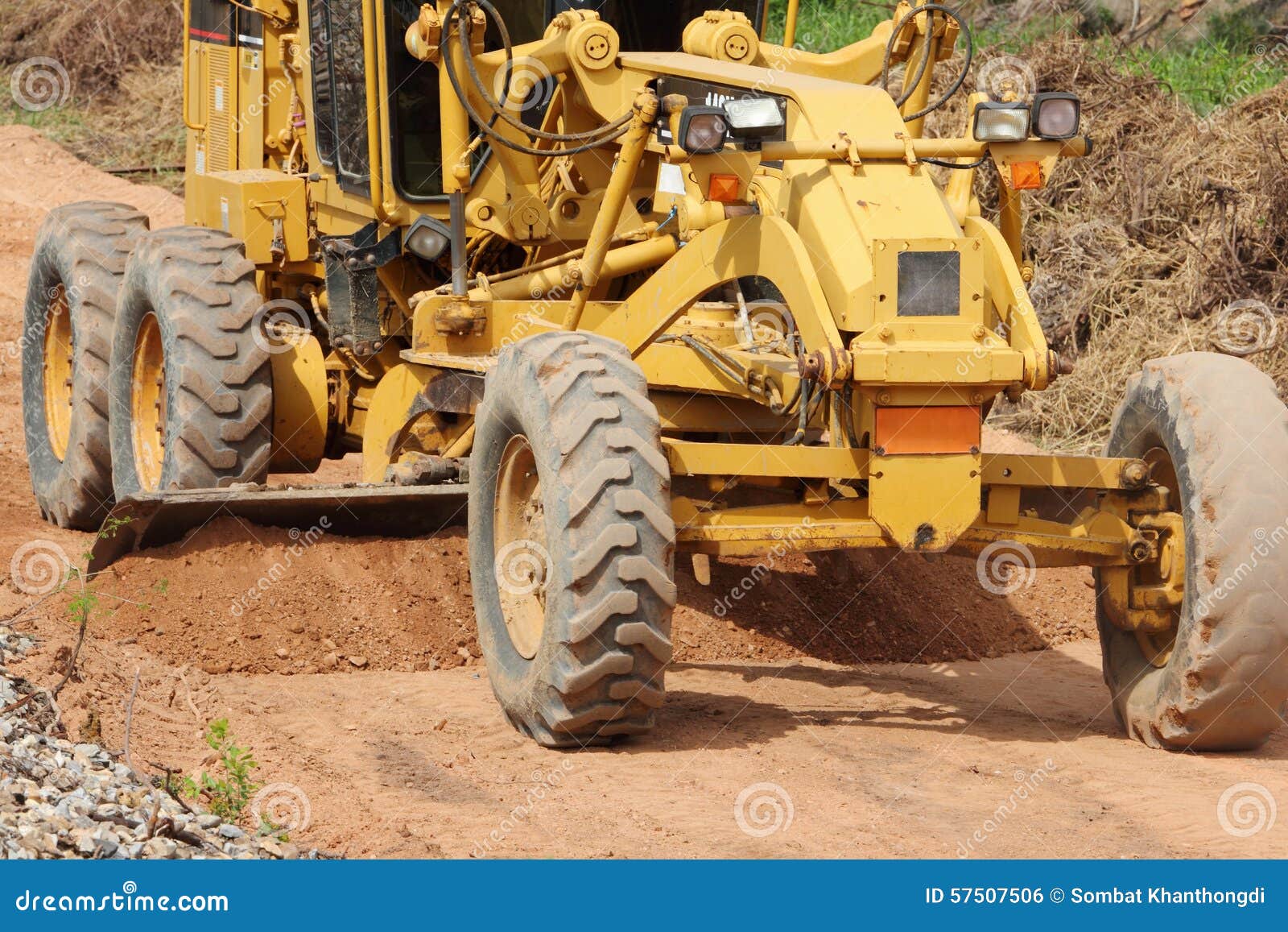 Grader stock photo. Image of steel, road, country, building - 57507506