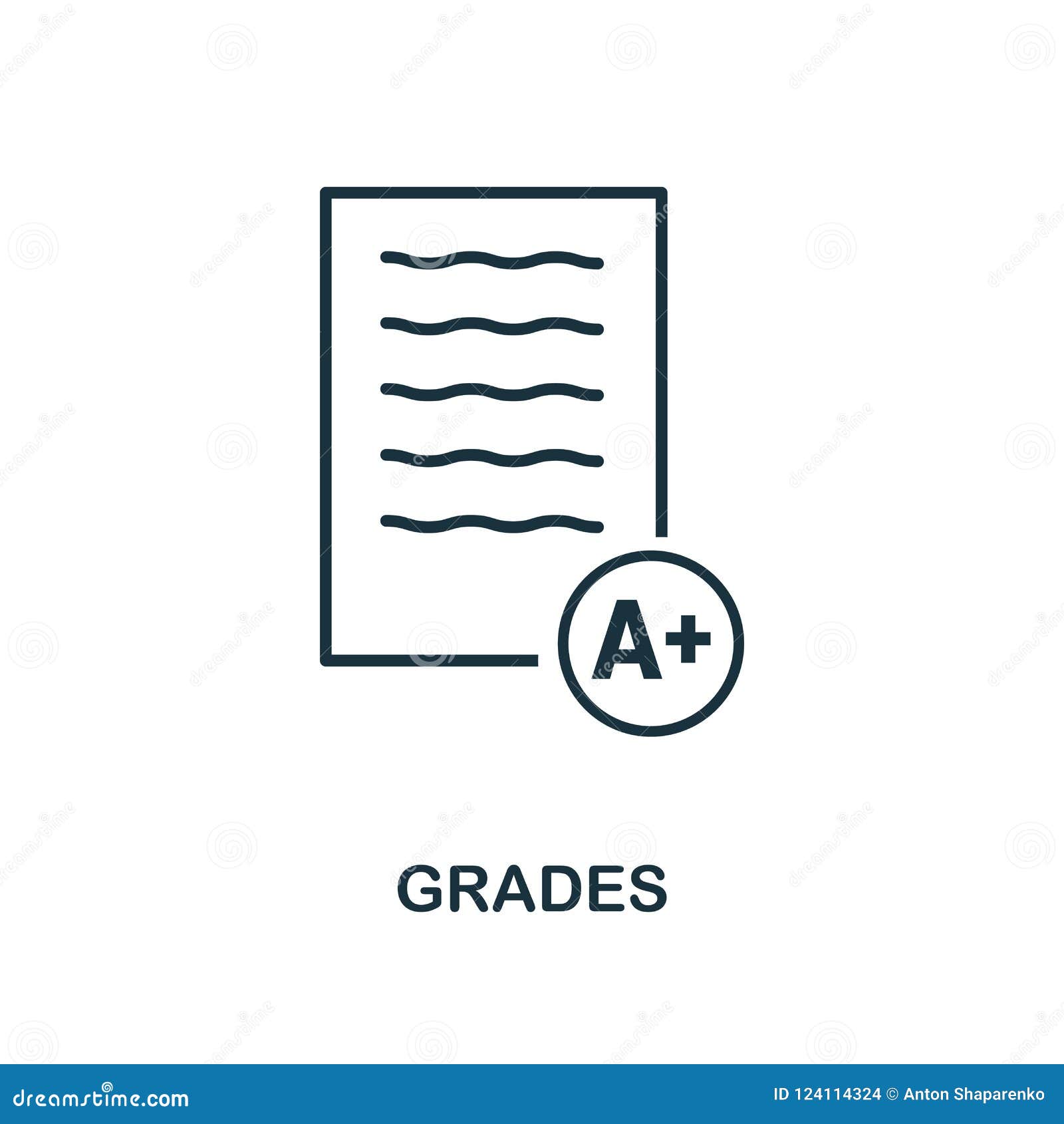 Grades Icon. Monochrome Style Icon Design from School Icon Collection ... Grades Icon. Monochrome Style Icon Design from School Icon Collection ...