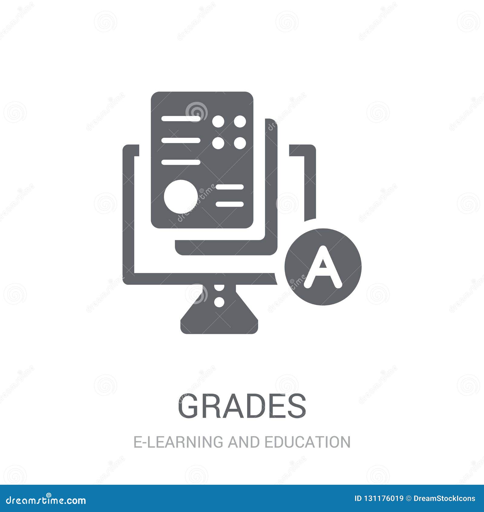Grades Icon. Trendy Grades Logo Concept on White Background from Stock ...